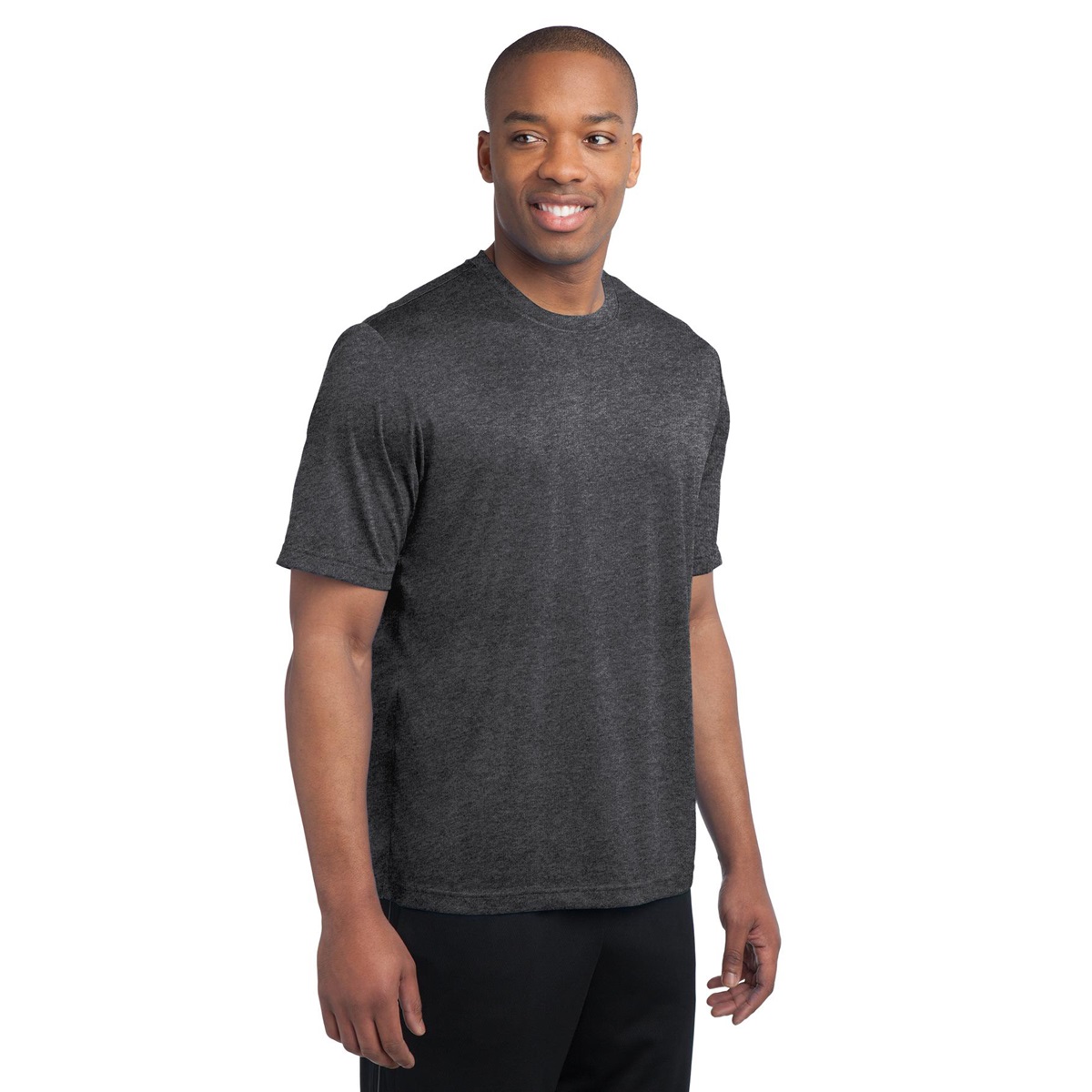 Sport-Tek ST360 Heather Contender Tee - Graphite Heather | Full Source
