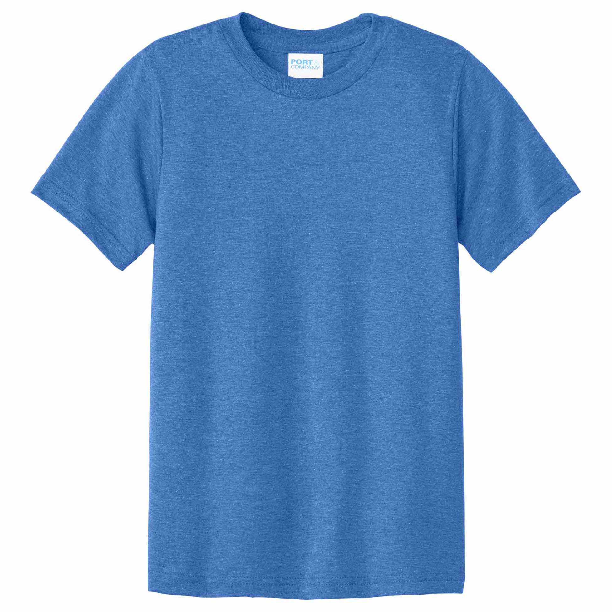Port & Company PC340Y Youth CVC Tee - Heather Royal | Full Source