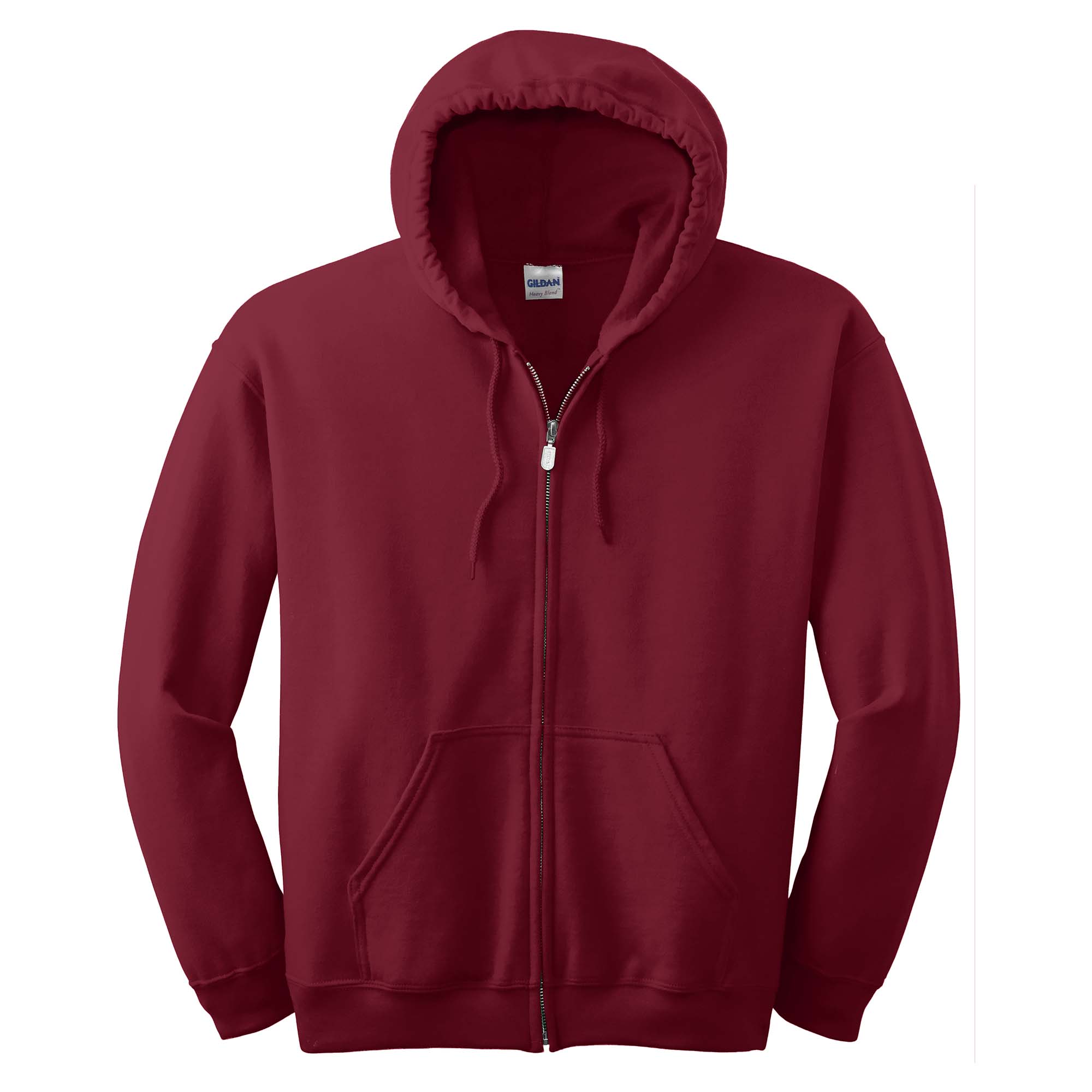Gildan 18600 Heavy Blend Full-Zip Hooded Sweatshirt - Cardinal | Full ...