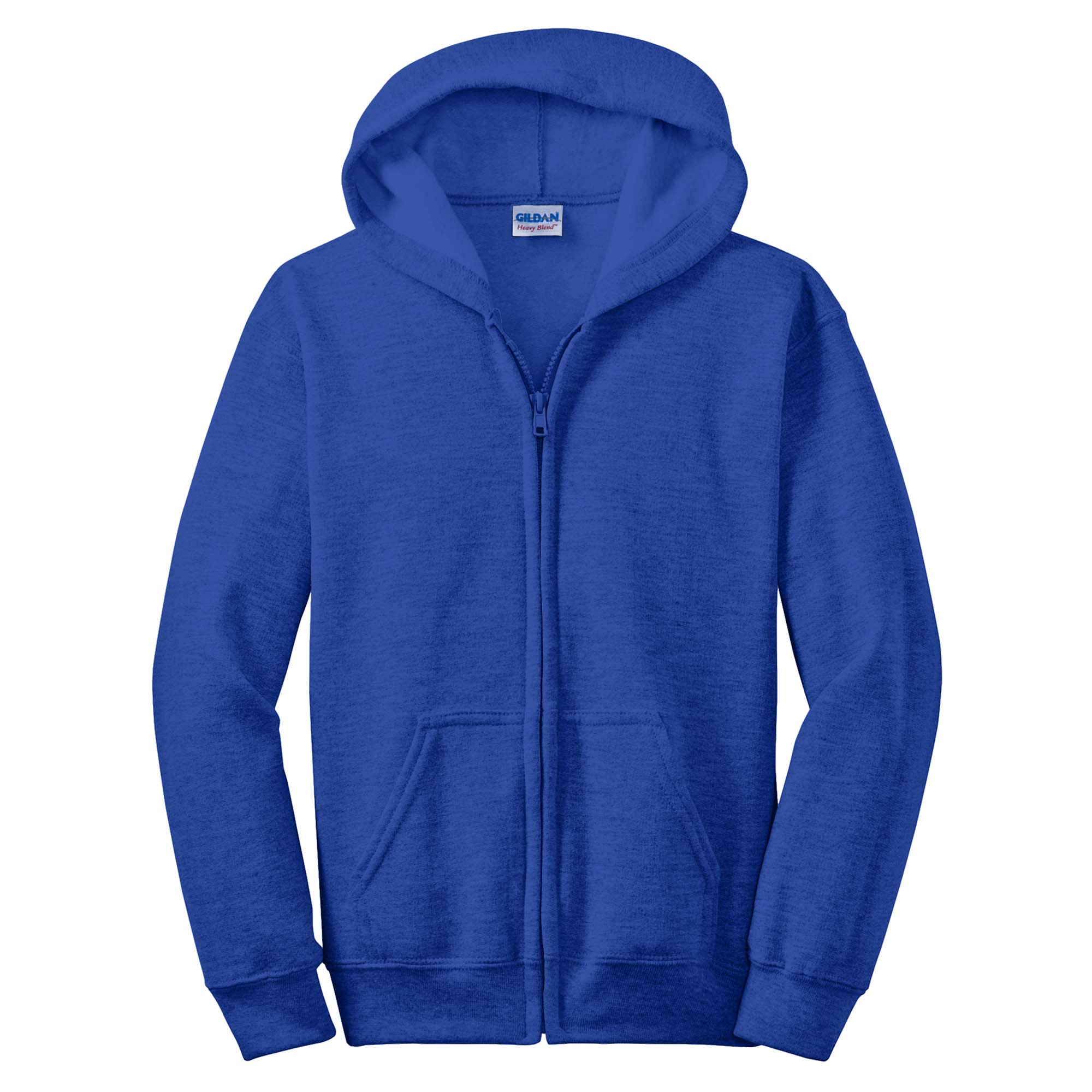 Gildan 18600B Youth Heavy Blend Full-Zip Hooded Sweatshirt - Royal ...