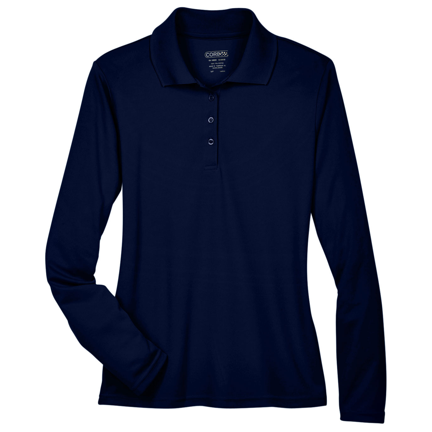 Core 365 78192 Ladies Pinnacle Performance Long Sleeve Pique Polo ...