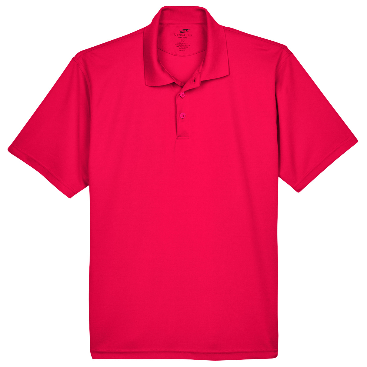 UltraClub 8210 Men's Tall Cool & Dry Mesh Pique Polo - Red | Full Source