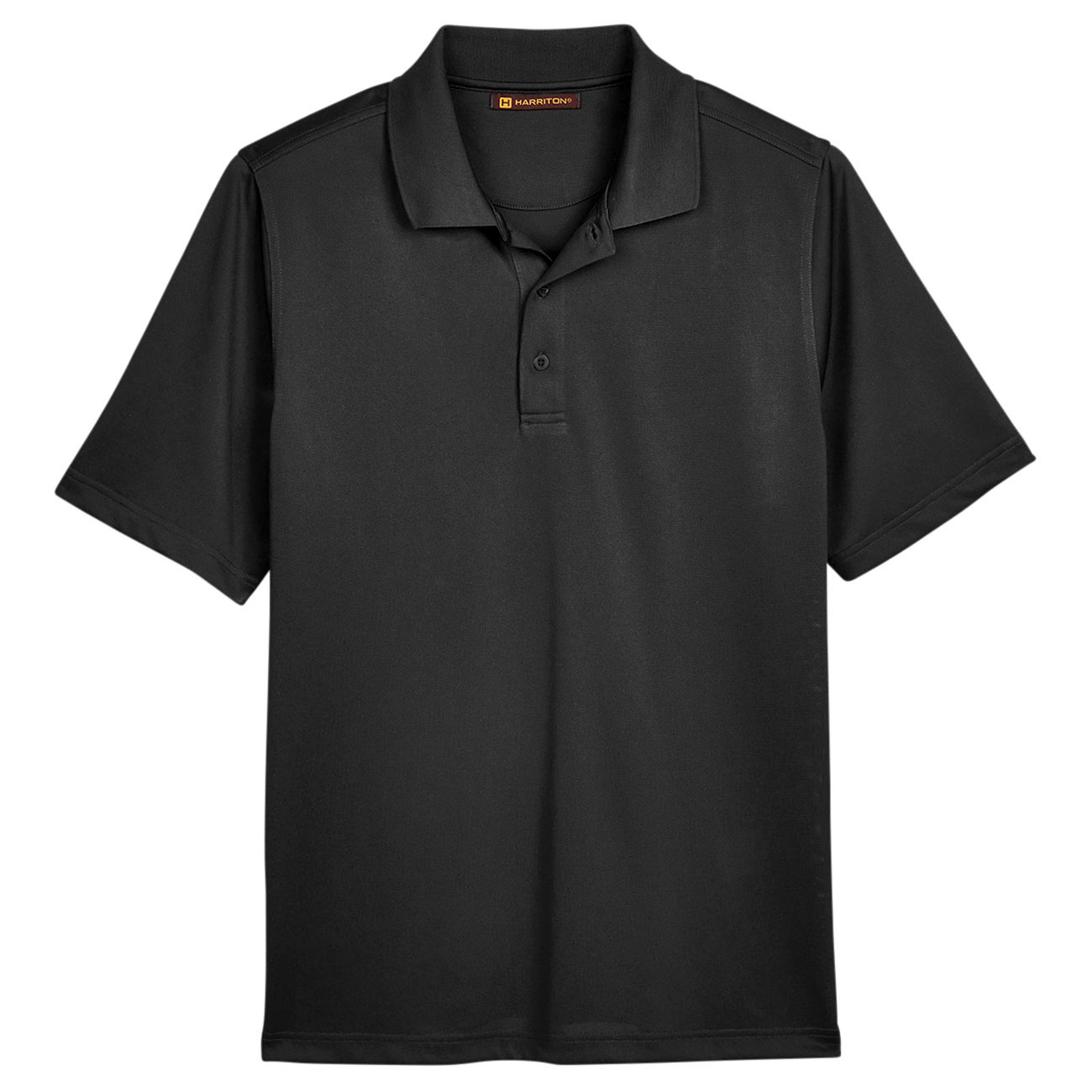 Harriton M348 Men's Advantage Snag Protection Plus IL Polo - Black | Full Source