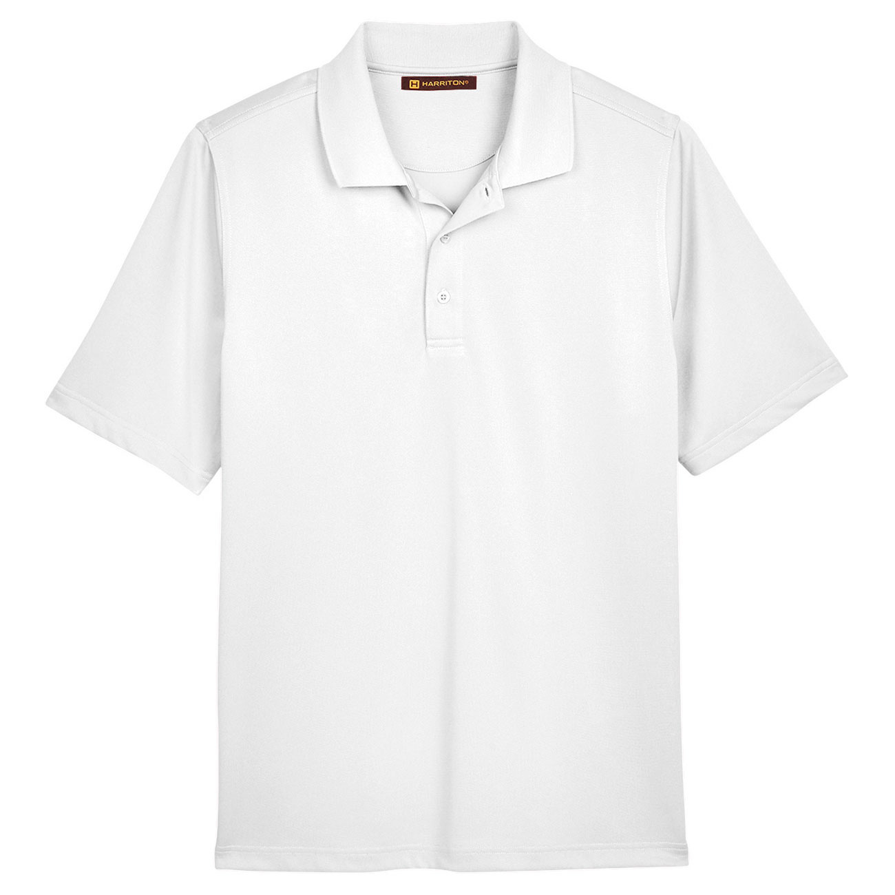 Harriton M348 Men's Advantage Snag Protection Plus IL Polo - White | Full Source