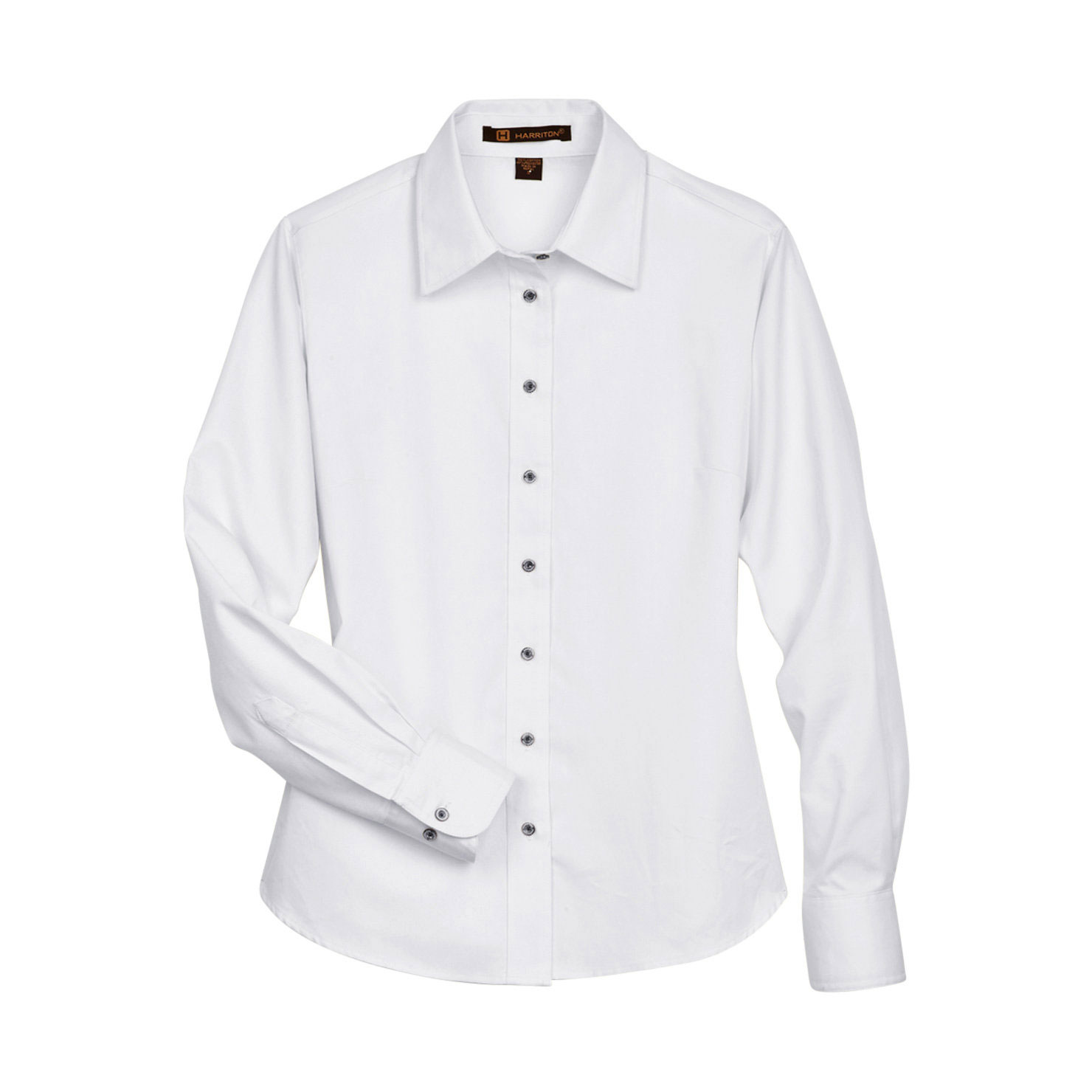 Harriton M500W Ladies Easy Blend Long Sleeve Twill Shirt with Stain ...