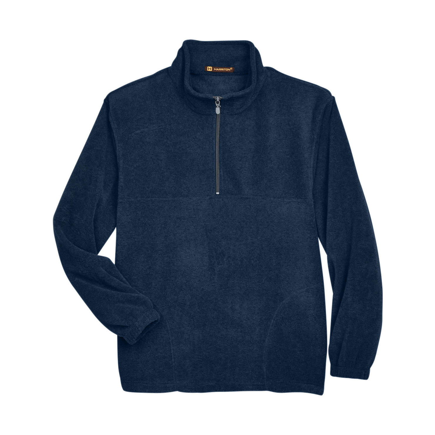 Harriton M980 Adult 8 oz. 1/4-Zip Fleece Pullover - Navy | Full Source