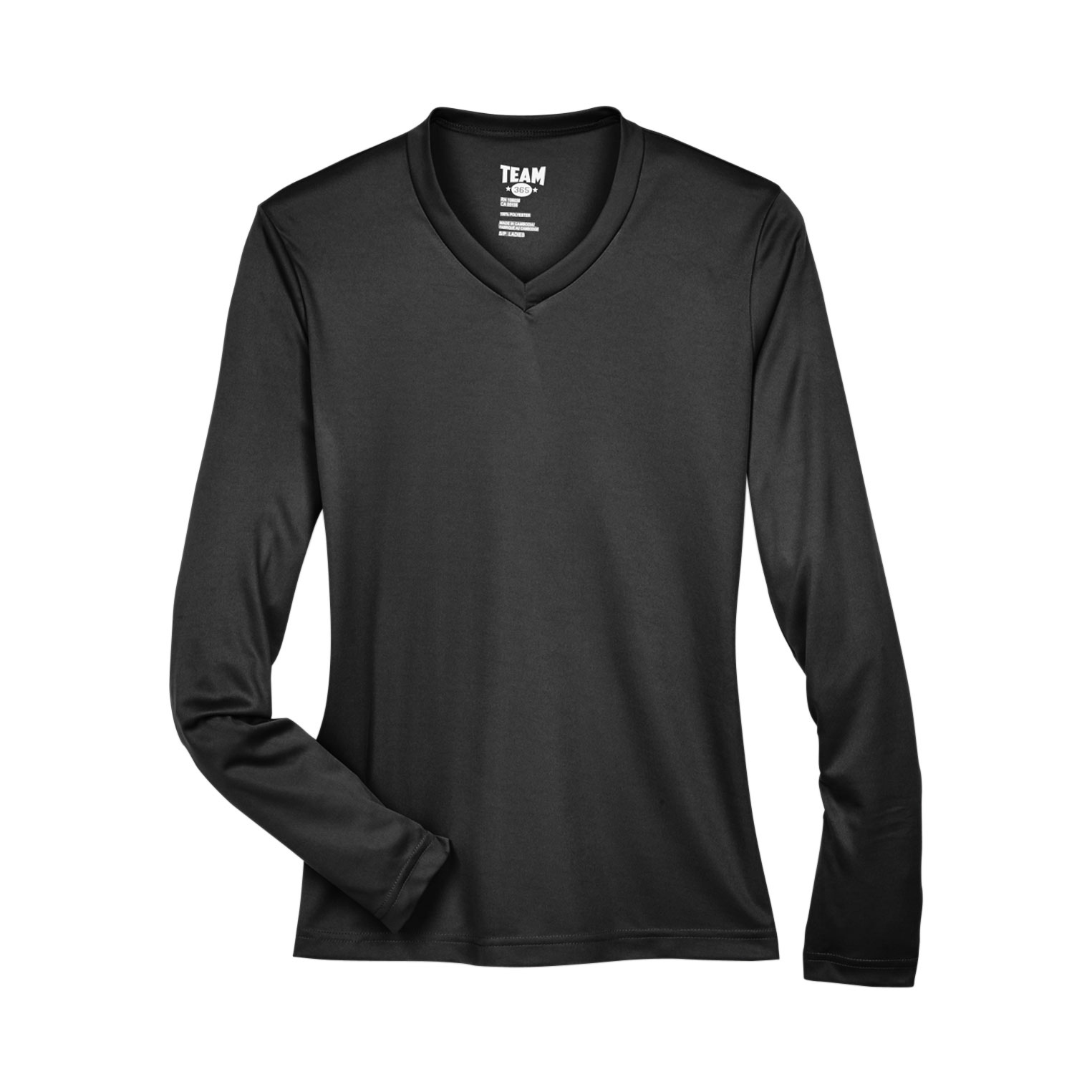 Team 365 TT11WL Ladies Zone Performance Long Sleeve T-Shirt - Black ...