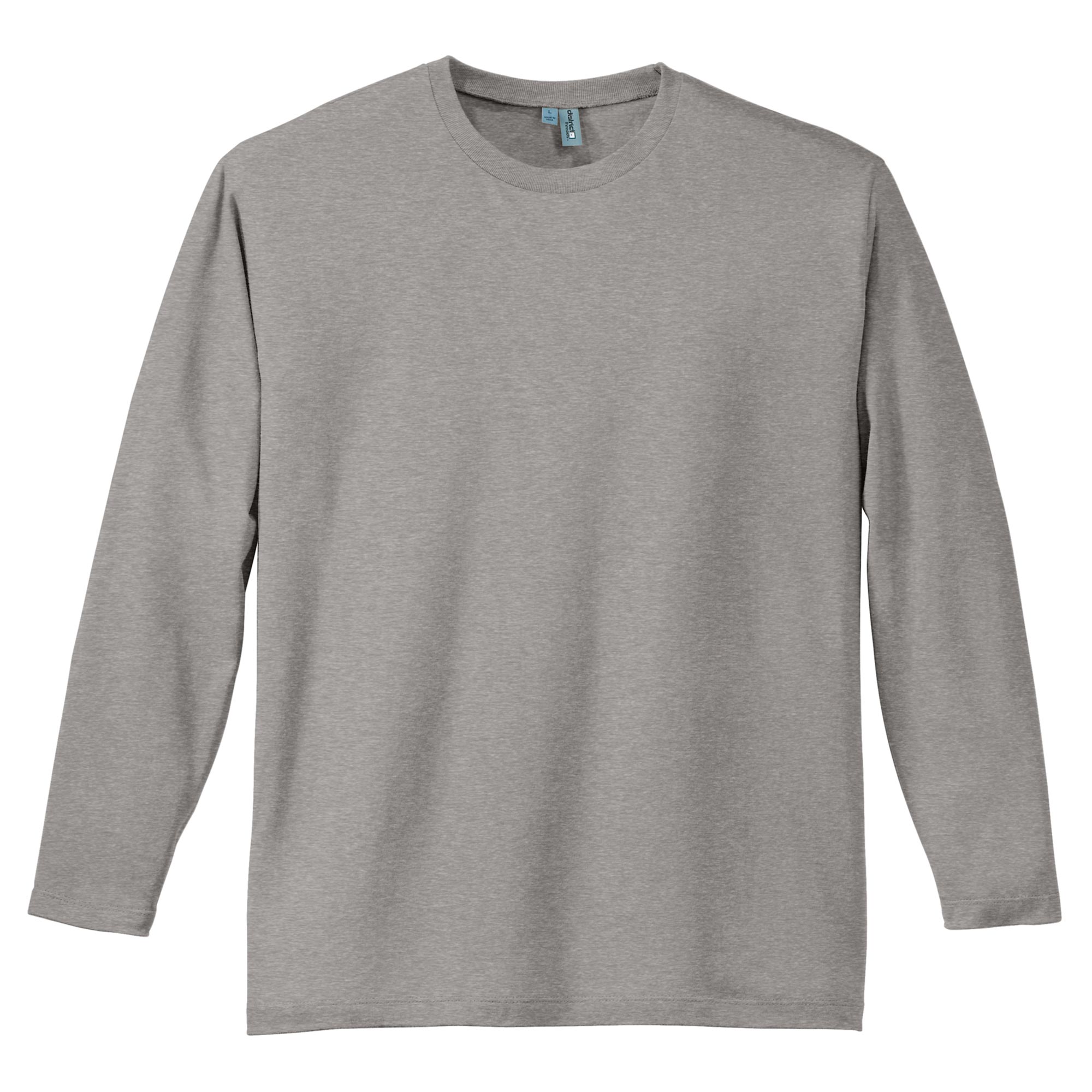 District DT105 Perfect Weight Long Sleeve Tee - Heathered Steel | Full ...