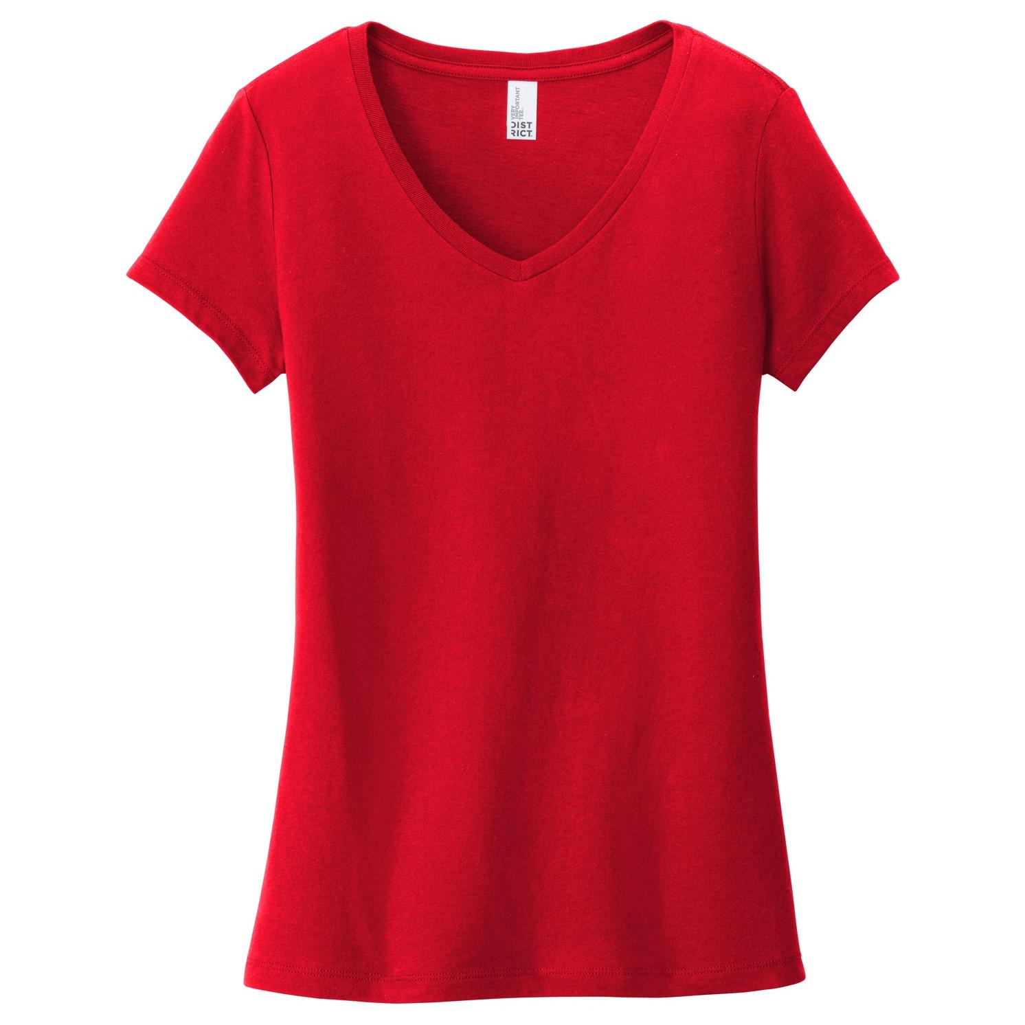 District DT6503 Women's Very Important Tee V-Neck - Classic Red | Full ...