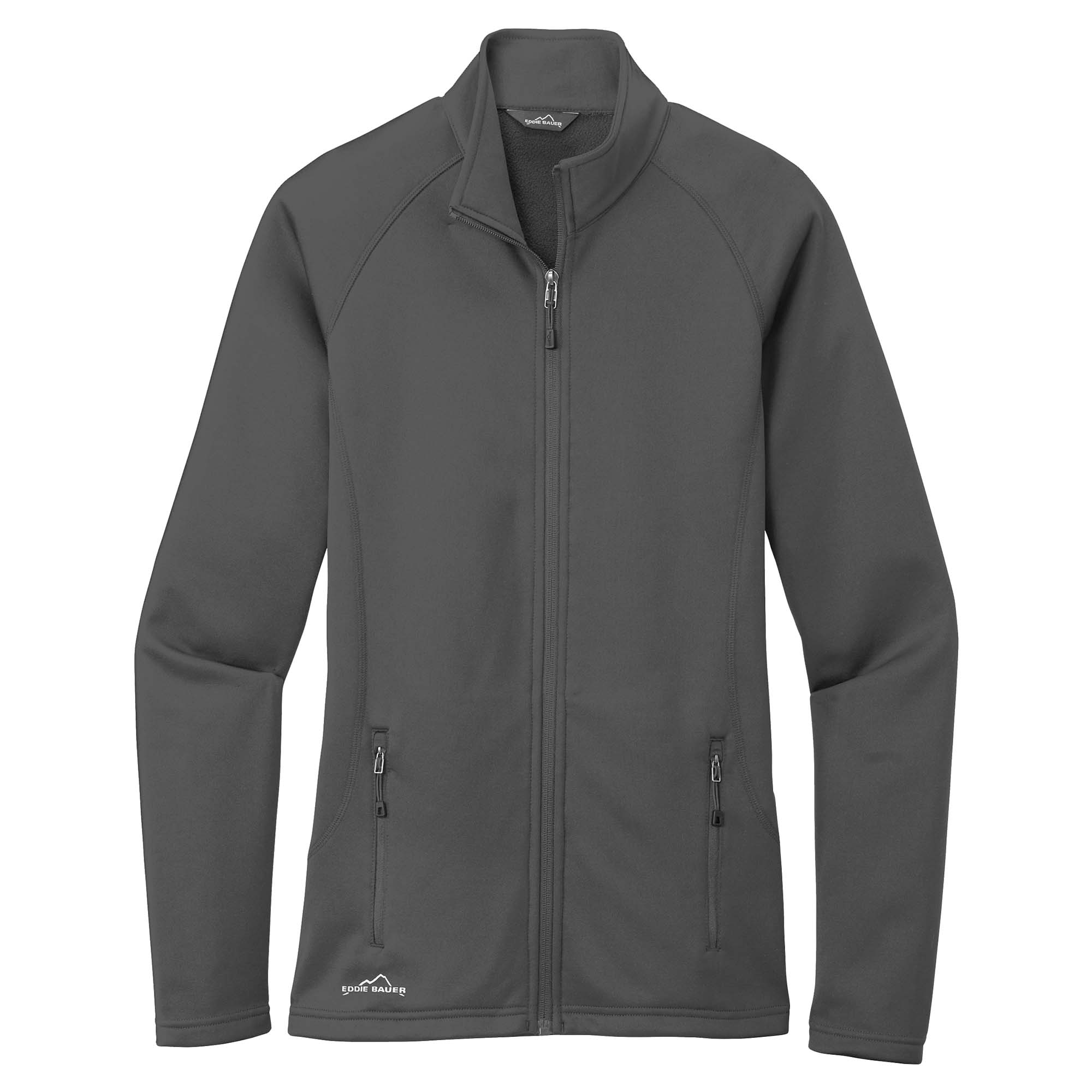 Eddie Bauer EB247 Ladies Smooth Fleece Base Layer Full-Zip - Iron Gate ...