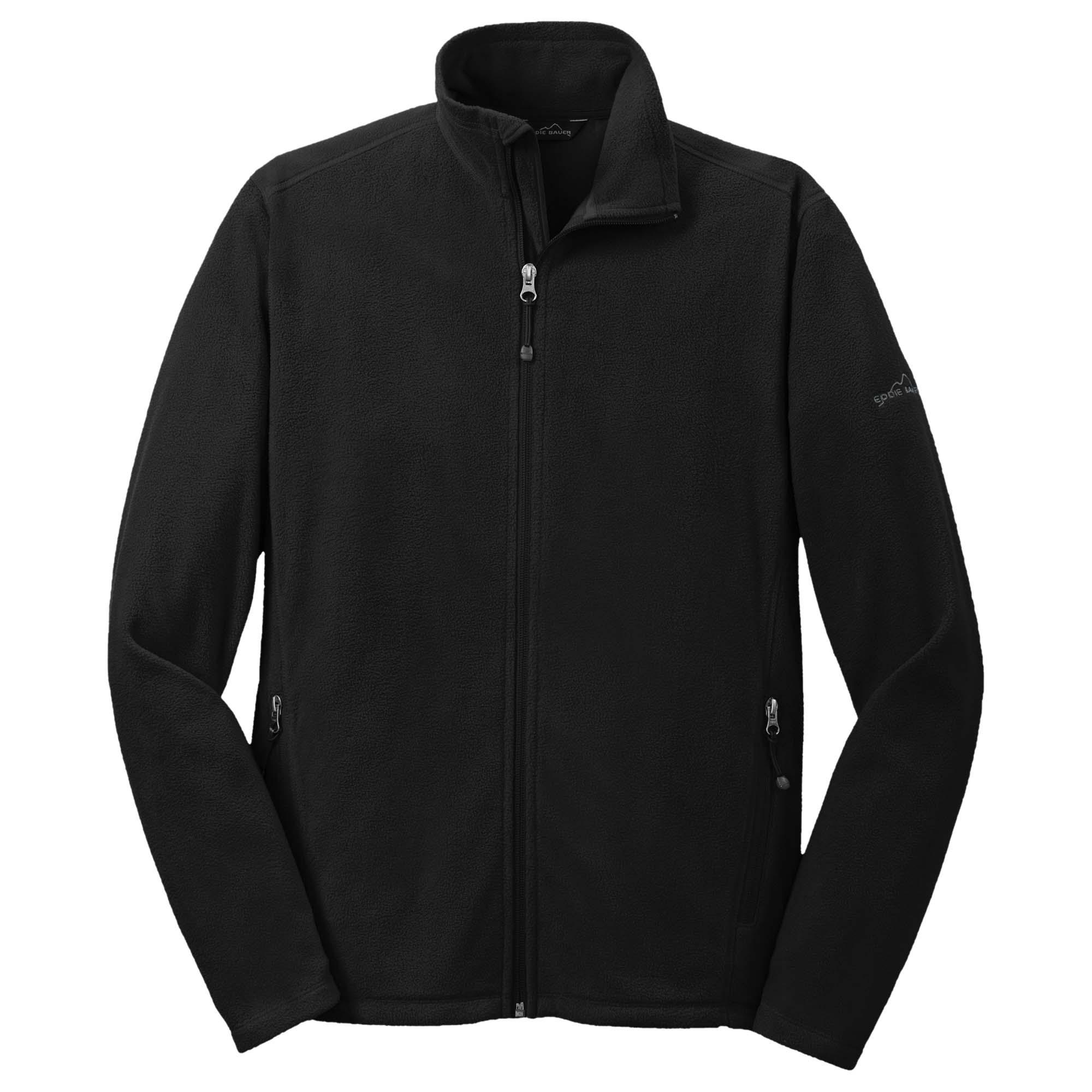 Eddie Bauer EB224 Full-Zip Microfleece Jacket - Black | Full Source