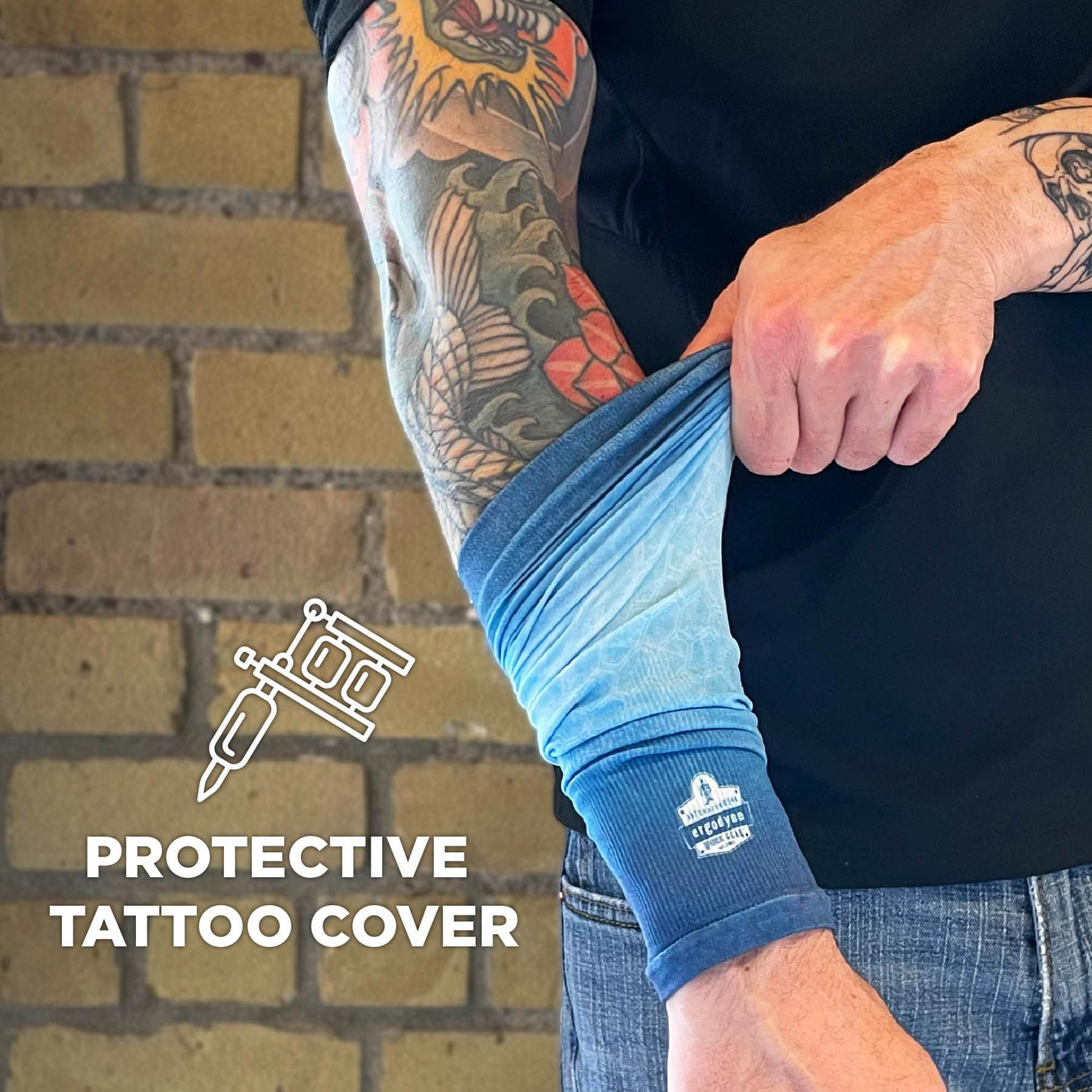 Ergodyne Chill-Its 6695 Sun Protection Arm Sleeves - Blue | Full Source