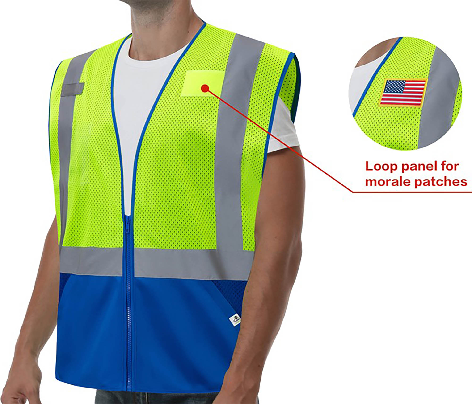 GSS Safety 1013 Class 2 Eco Repreve Recycled Colored Safety Vest - Blue ...