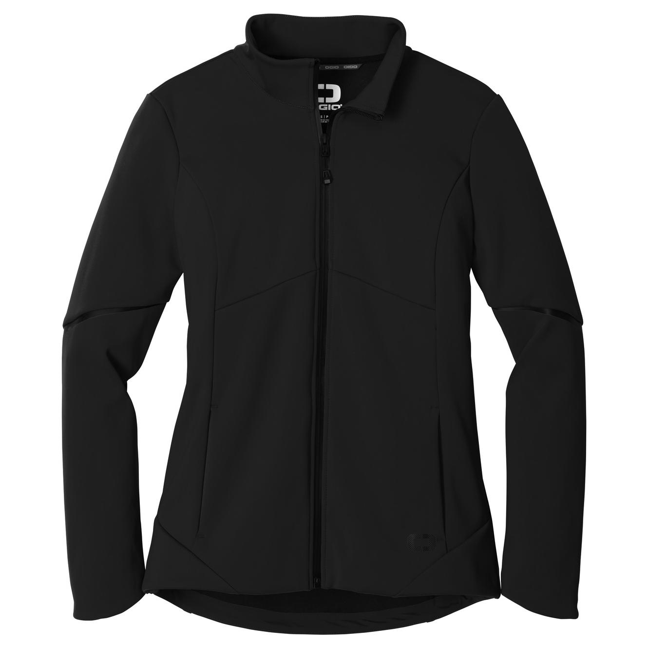OGIO LOG725 Ladies Exaction Soft Shell Jacket - Blacktop | Full Source