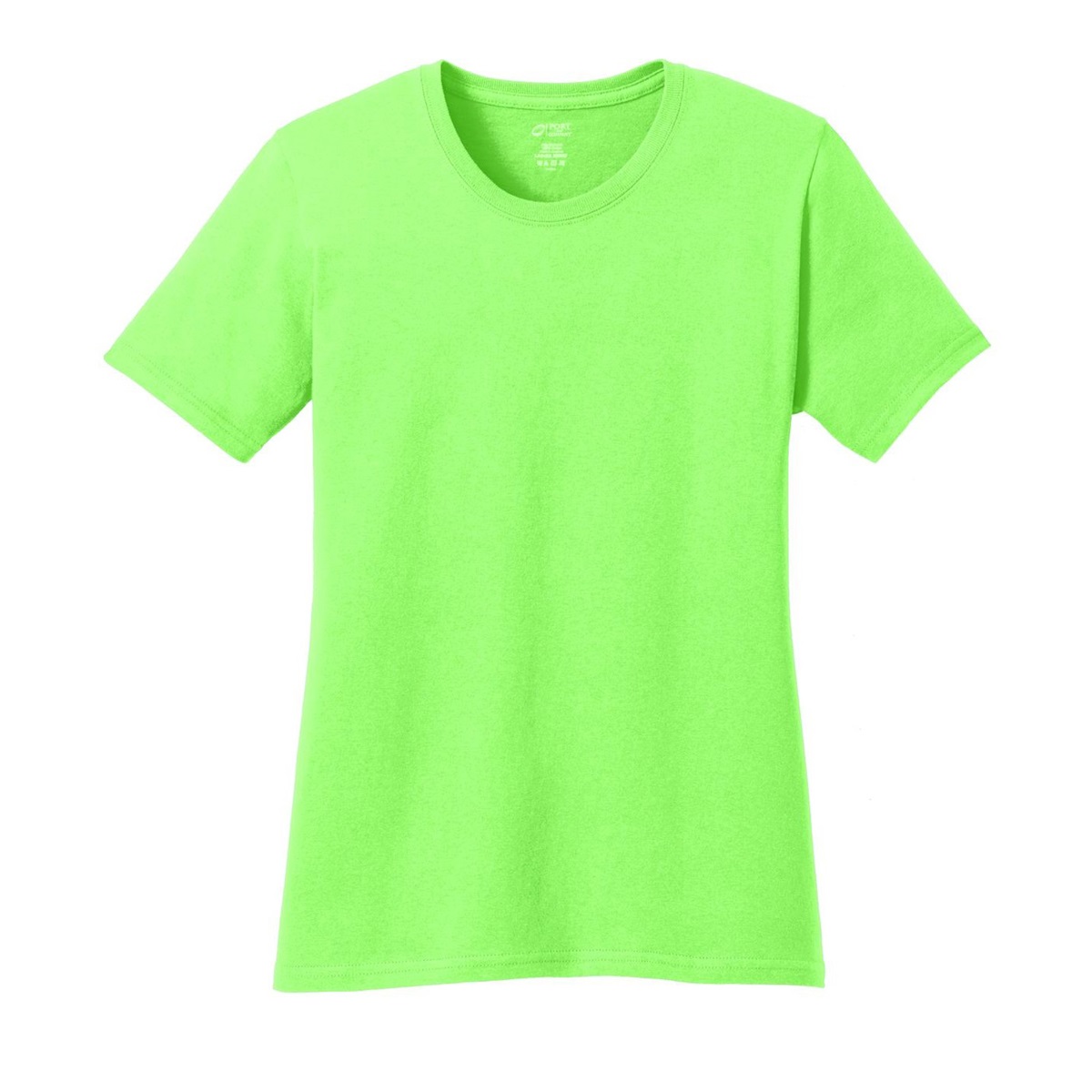 Port & Company LPC54 Ladies 5.4-oz Cotton T-Shirt - Neon Green ...