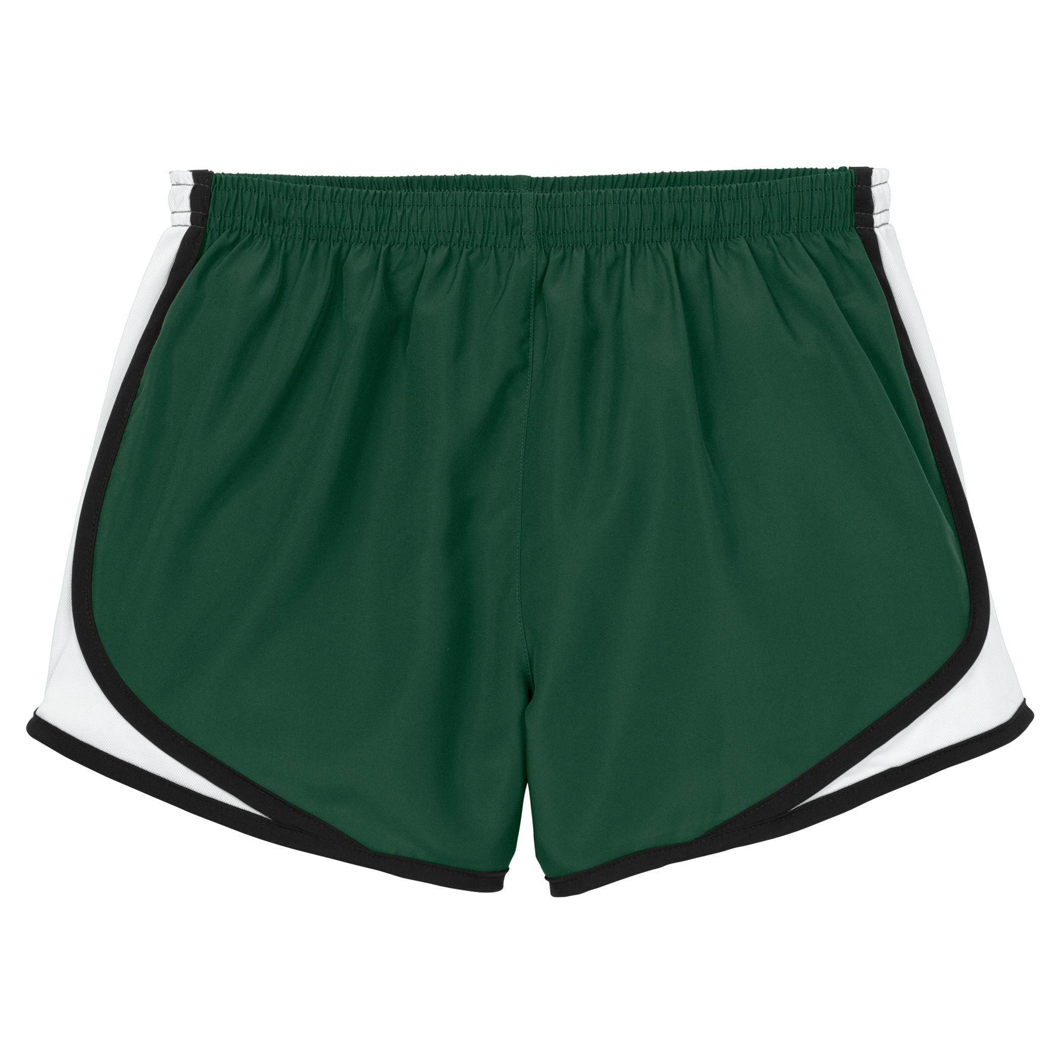 Sport-Tek LST304 Ladies Cadence Shorts - Forest Green/White/Black ...