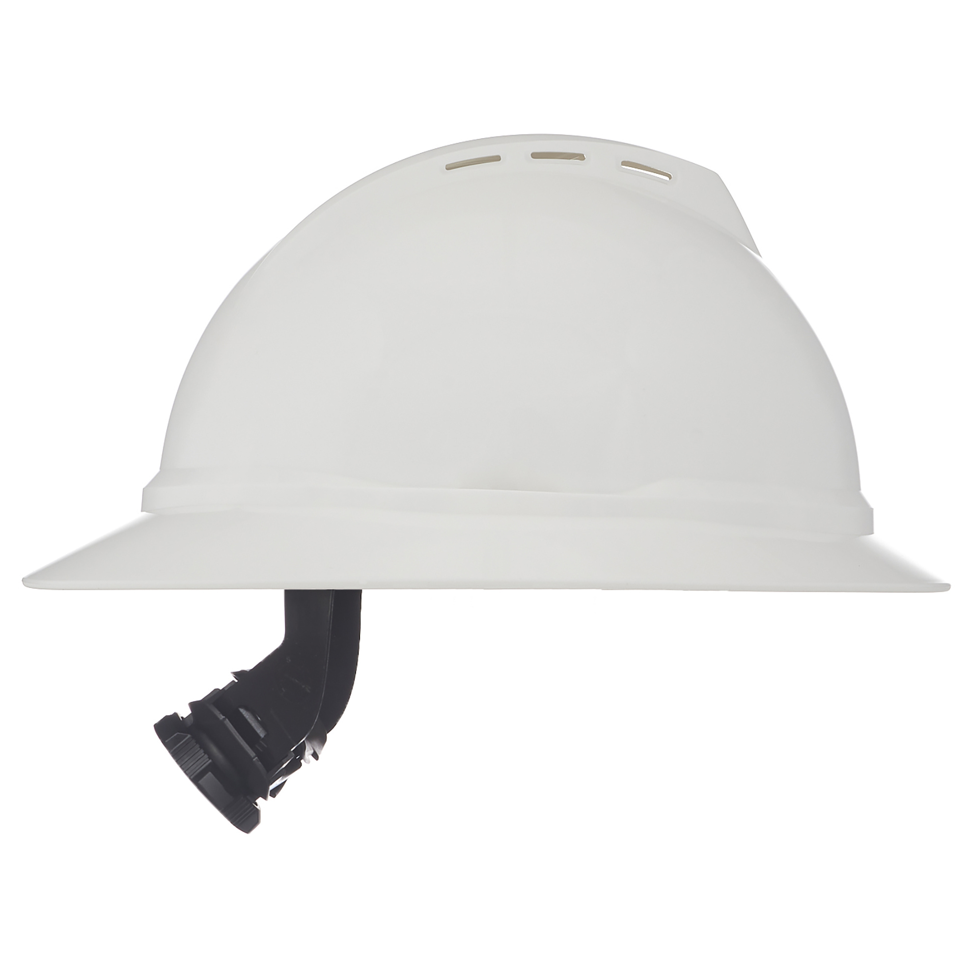 MSA 10167911 V-Gard 500 Vented Full Brim Hard Hat - 4-Point Ratchet ...