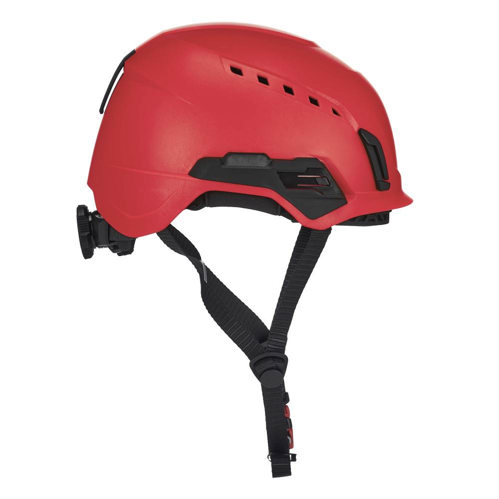 MSA 10242808 V-Gard H2 Vented Safety Helmet - Ratchet Suspension - Red ...