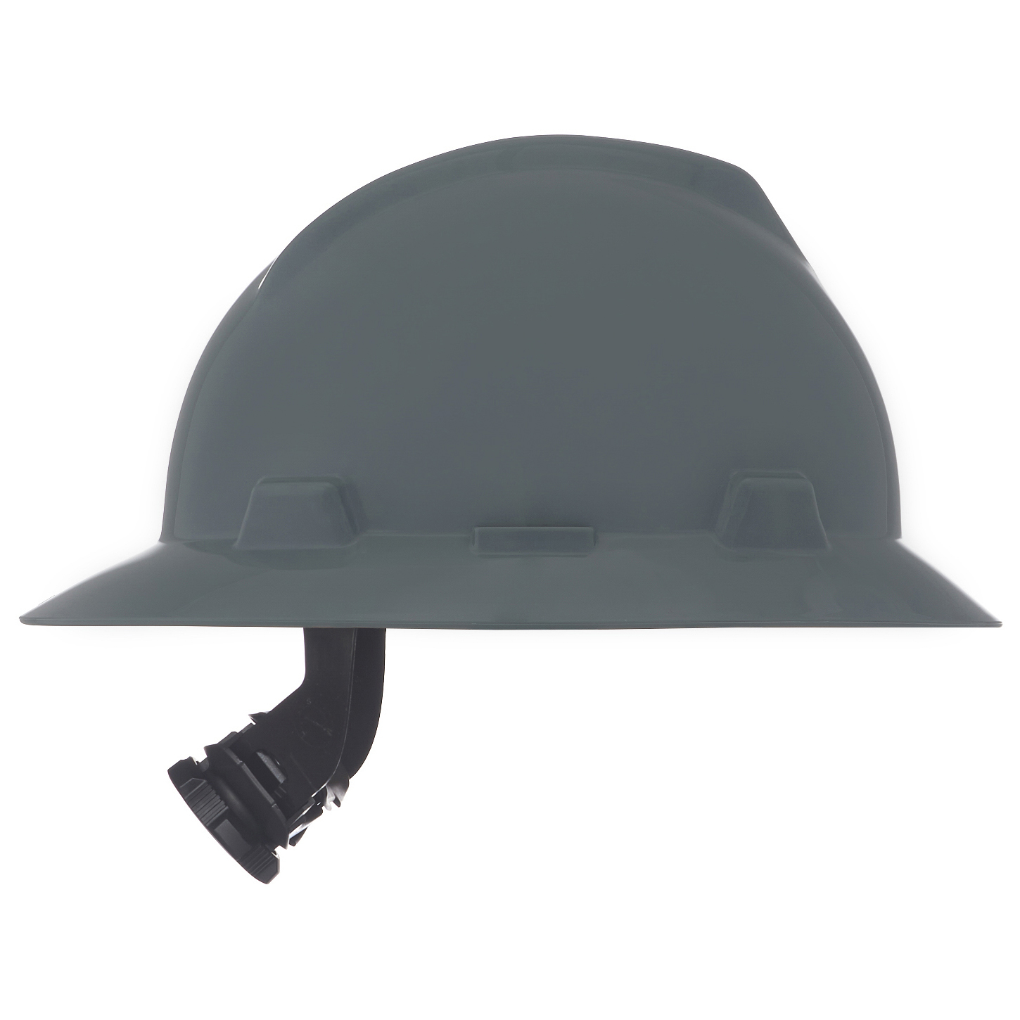 MSA 475367 V-Gard Full Brim Hard Hat - Fas-Trac Suspension - Gray ...