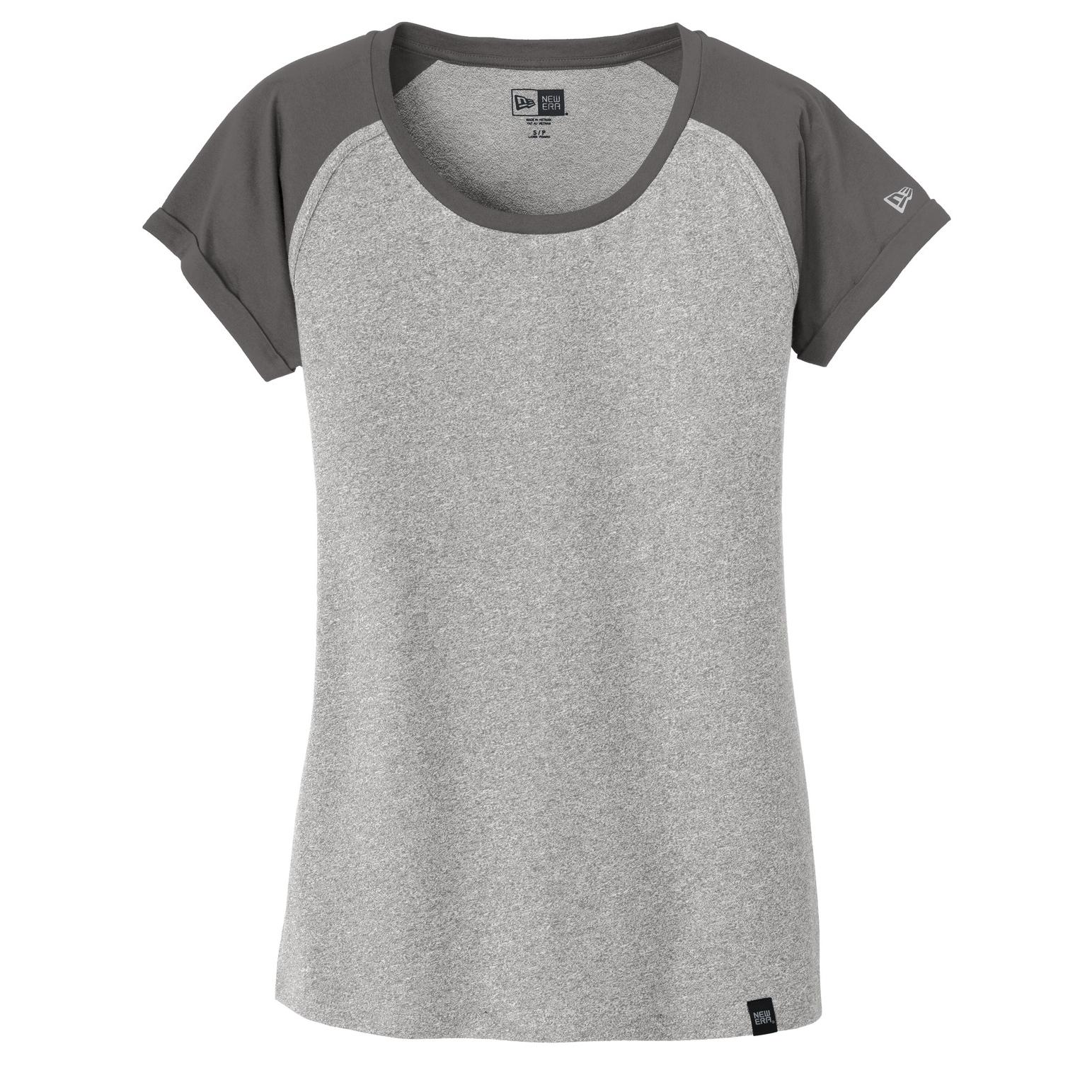 New Era LNEA107 Ladies Heritage Blend Varsity Tee - Graphite/Light ...