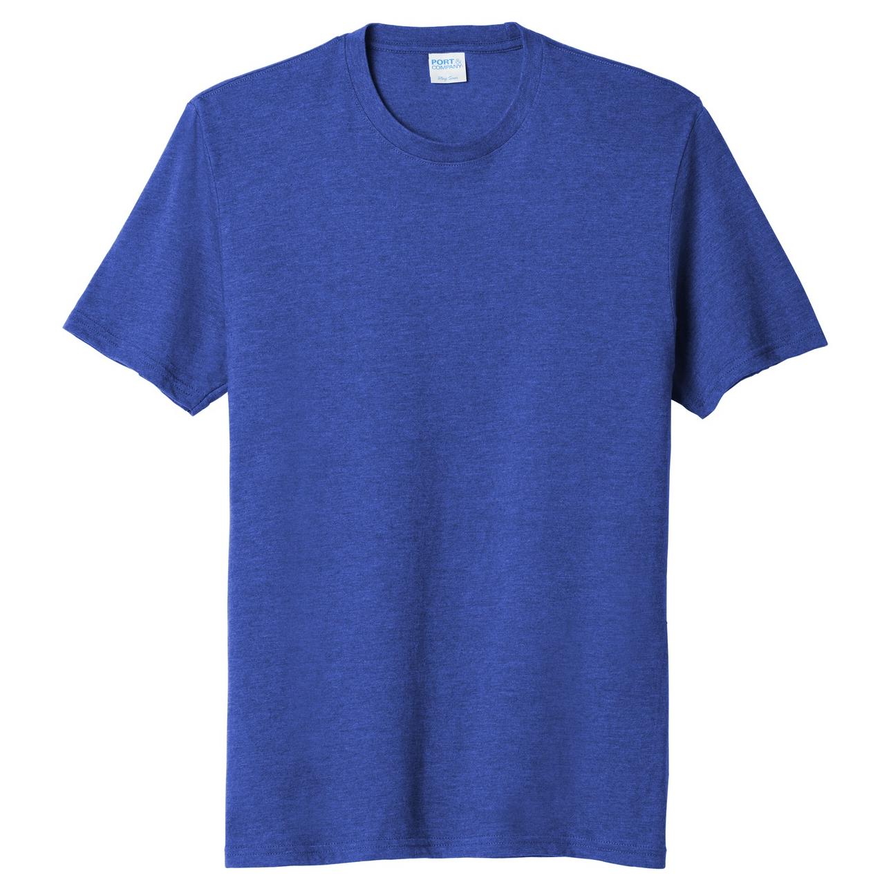 Port & Company PC455 Fan Favorite Blend Tee - True Royal Heather | Full ...