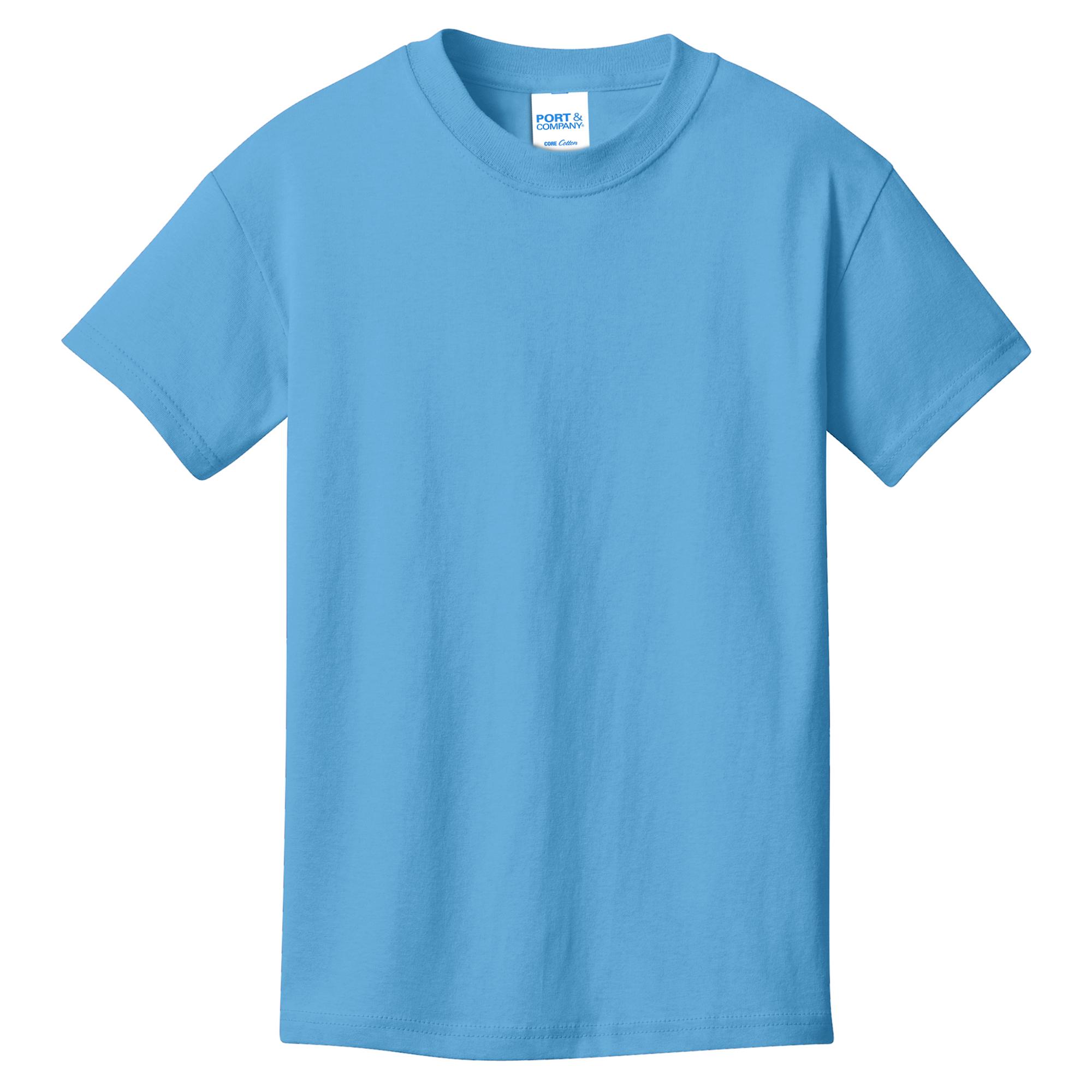 Port & Company PC54Y Youth Core Cotton Tee - Aquatic Blue | Full Source