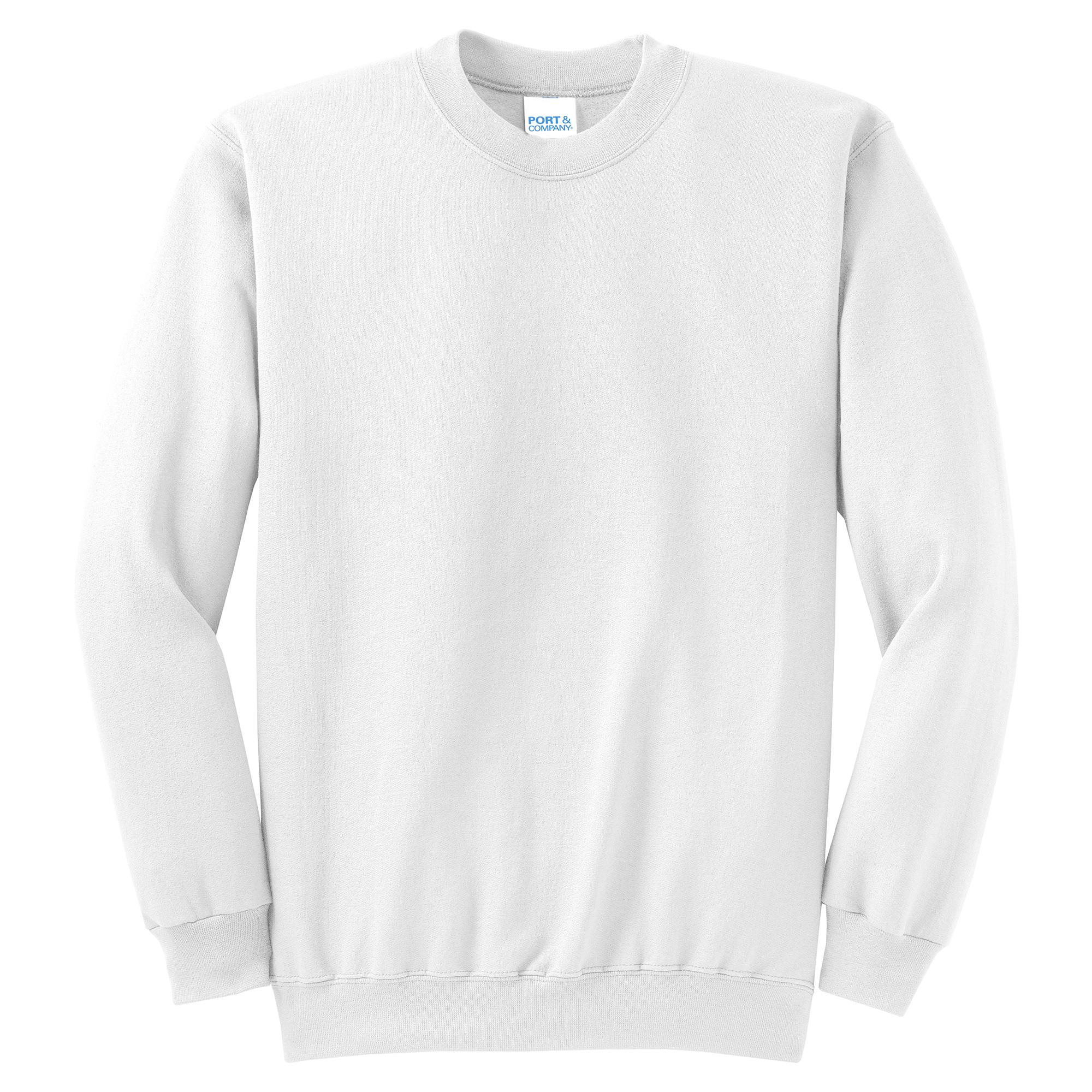 Port & Company PC78 Core Fleece Crewneck Sweatshirt - White | Full Source