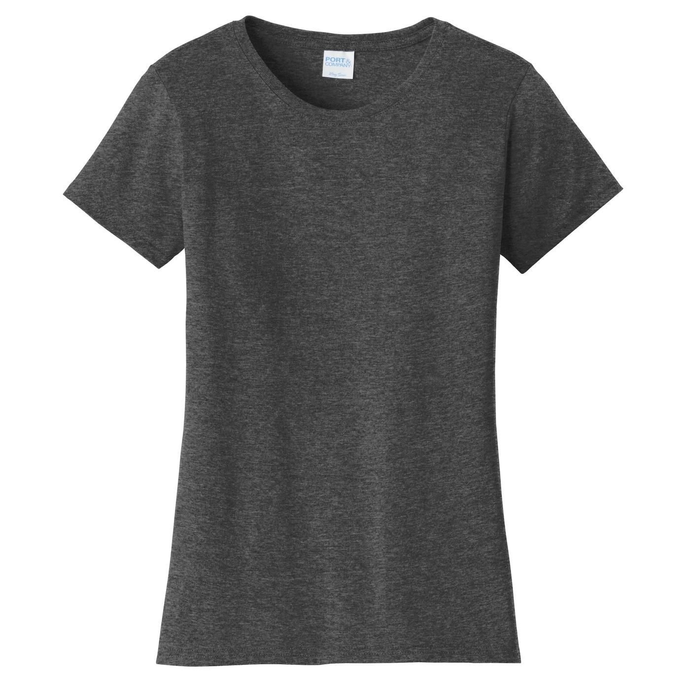 Port & Company LPC450 Ladies Fan Favorite Tee - Dark Heather Grey ...