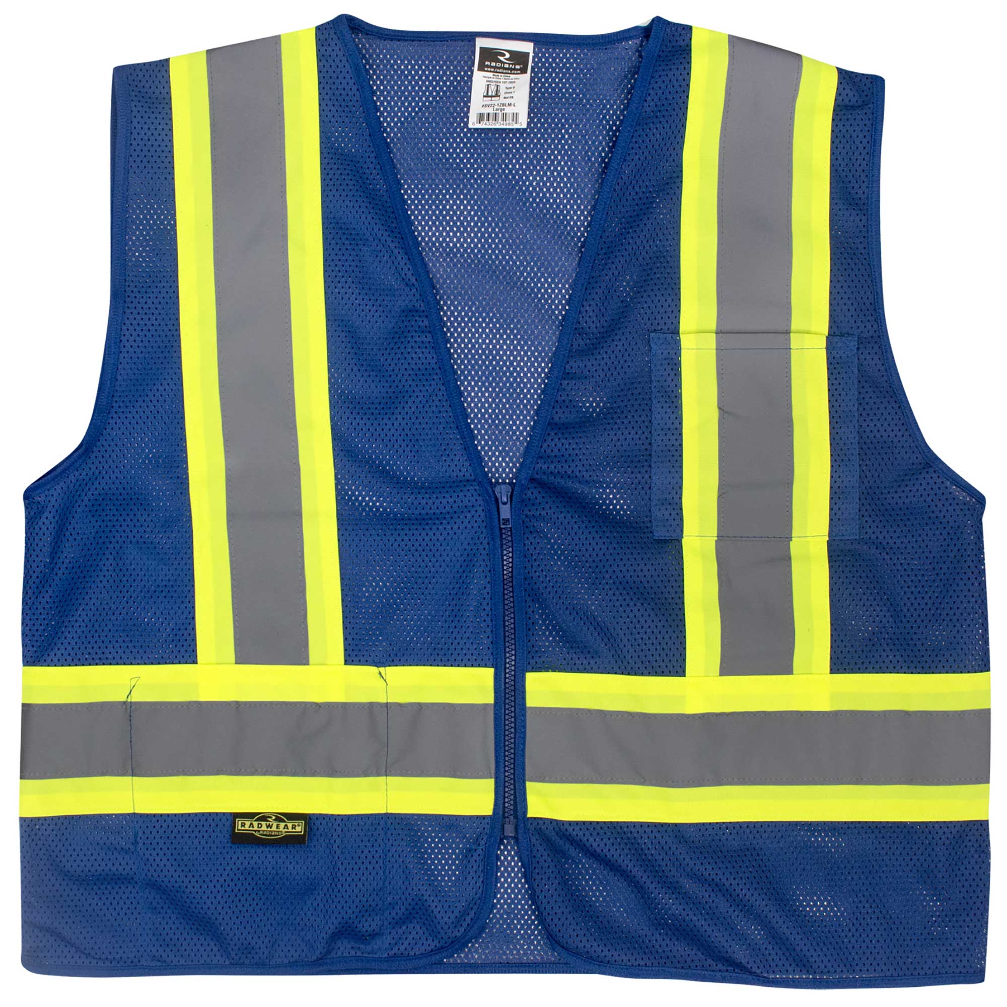 Radians SV22-1 Economy Type O Class 1 Safety Vest - Blue | Full Source