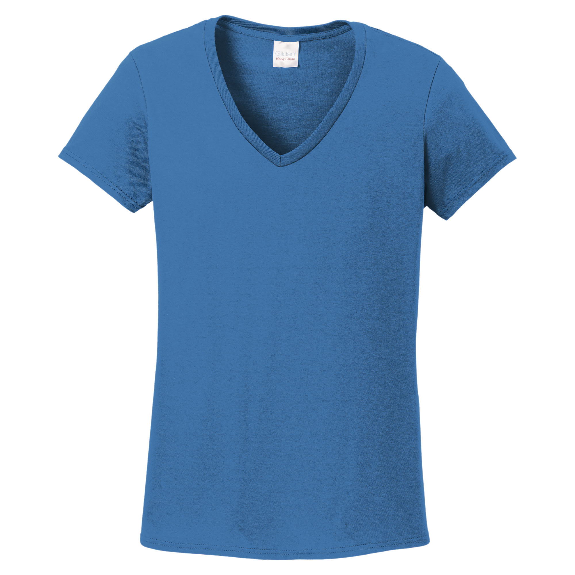 Gildan 5V00L Ladies Heavy Cotton V-Neck T-Shirt - Sapphire | Full Source