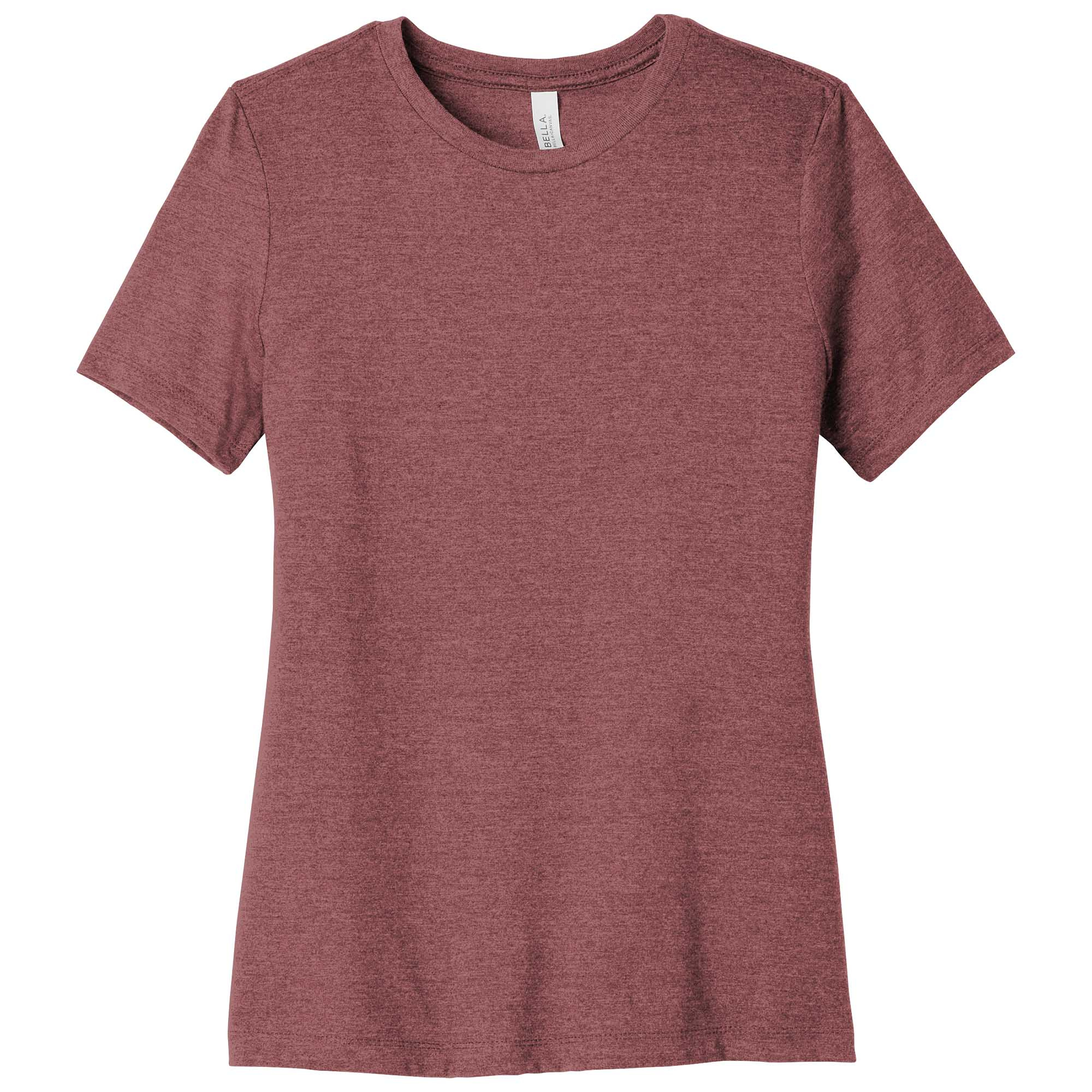 Bella + Canvas BC6400CVC Women's Relaxed CVC Tee - Heather Mauve | Full ...