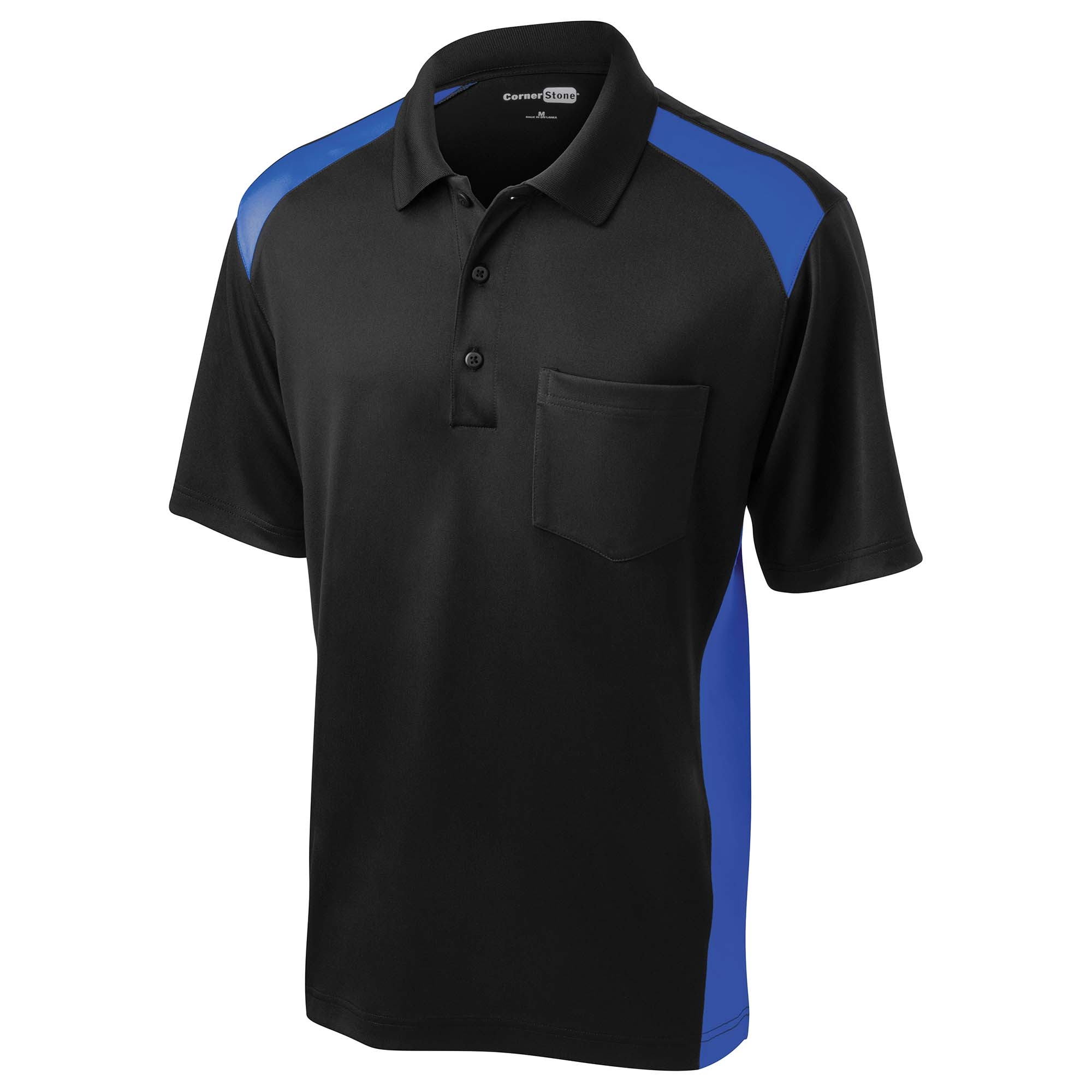 CornerStone CS416 Select Snag-Proof Two Way Colorblock Pocket Polo ...