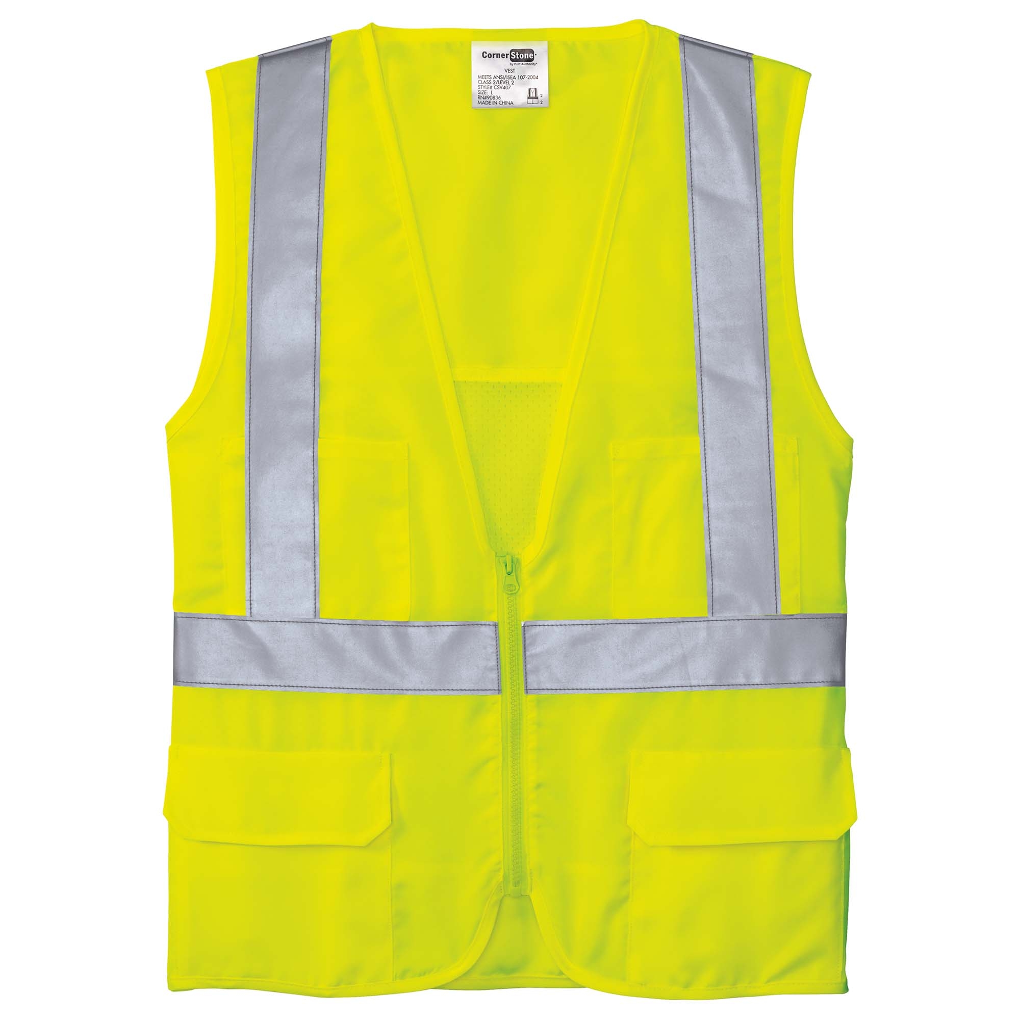 CornerStone CSV405 Type R Class 2 Mesh/Solid Safety Vest - Safety ...