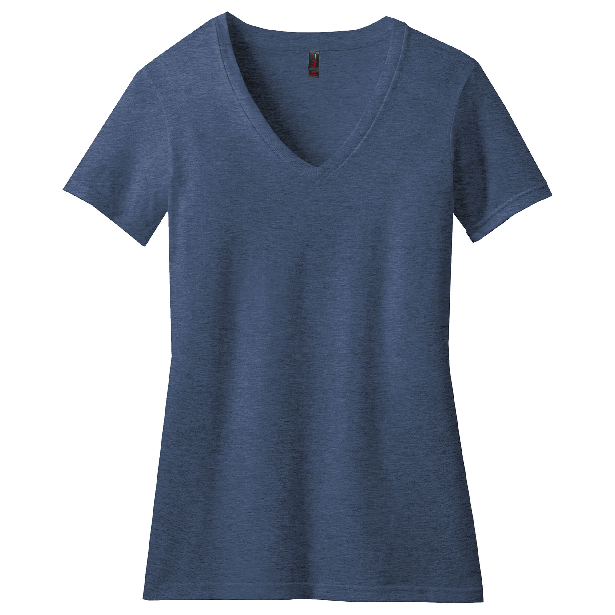District DM1190L Women's Perfect Blend V-Neck Tee - Deep Royal Fleck ...