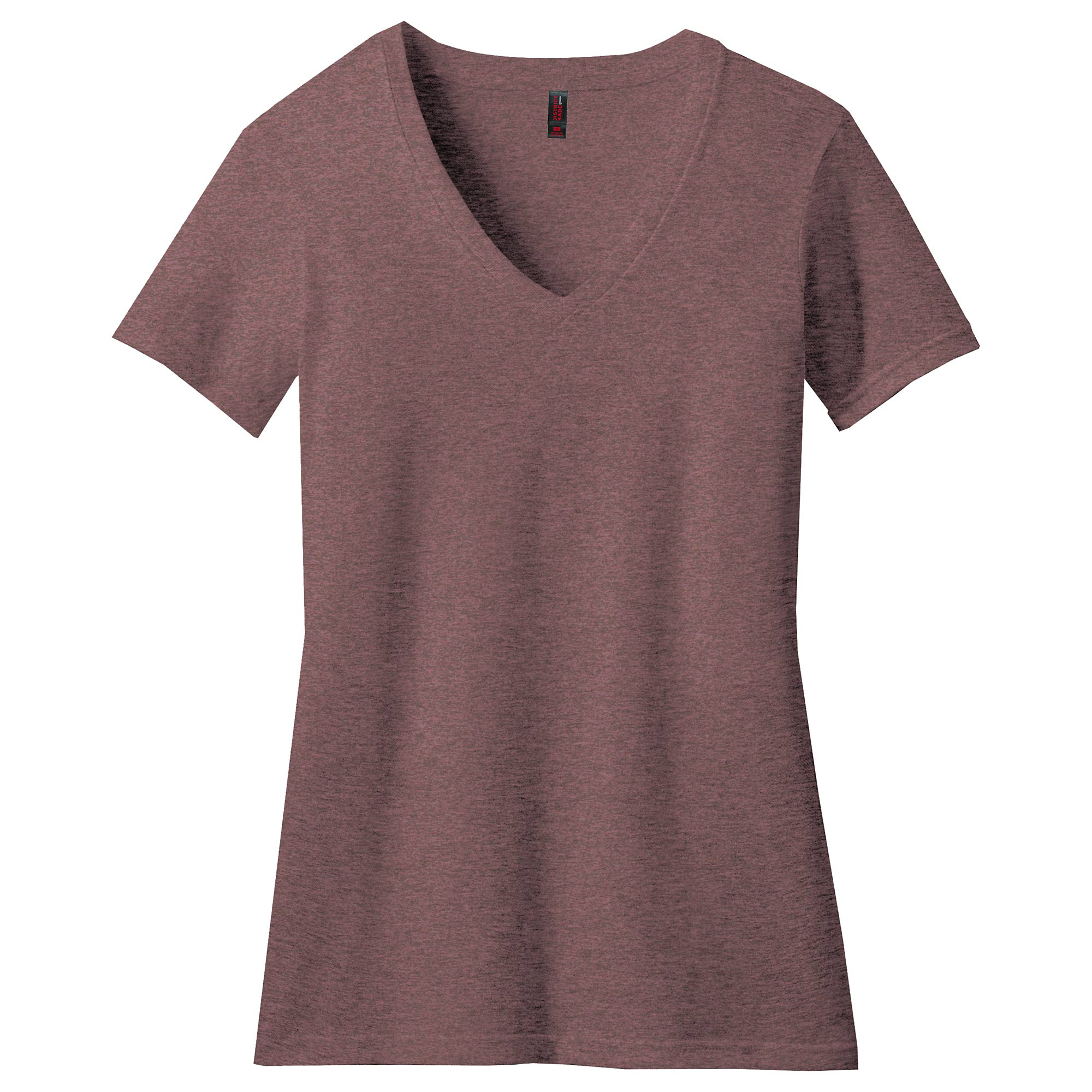District DM1190L Women's Perfect Blend V-Neck Tee - Rose Fleck | Full Source