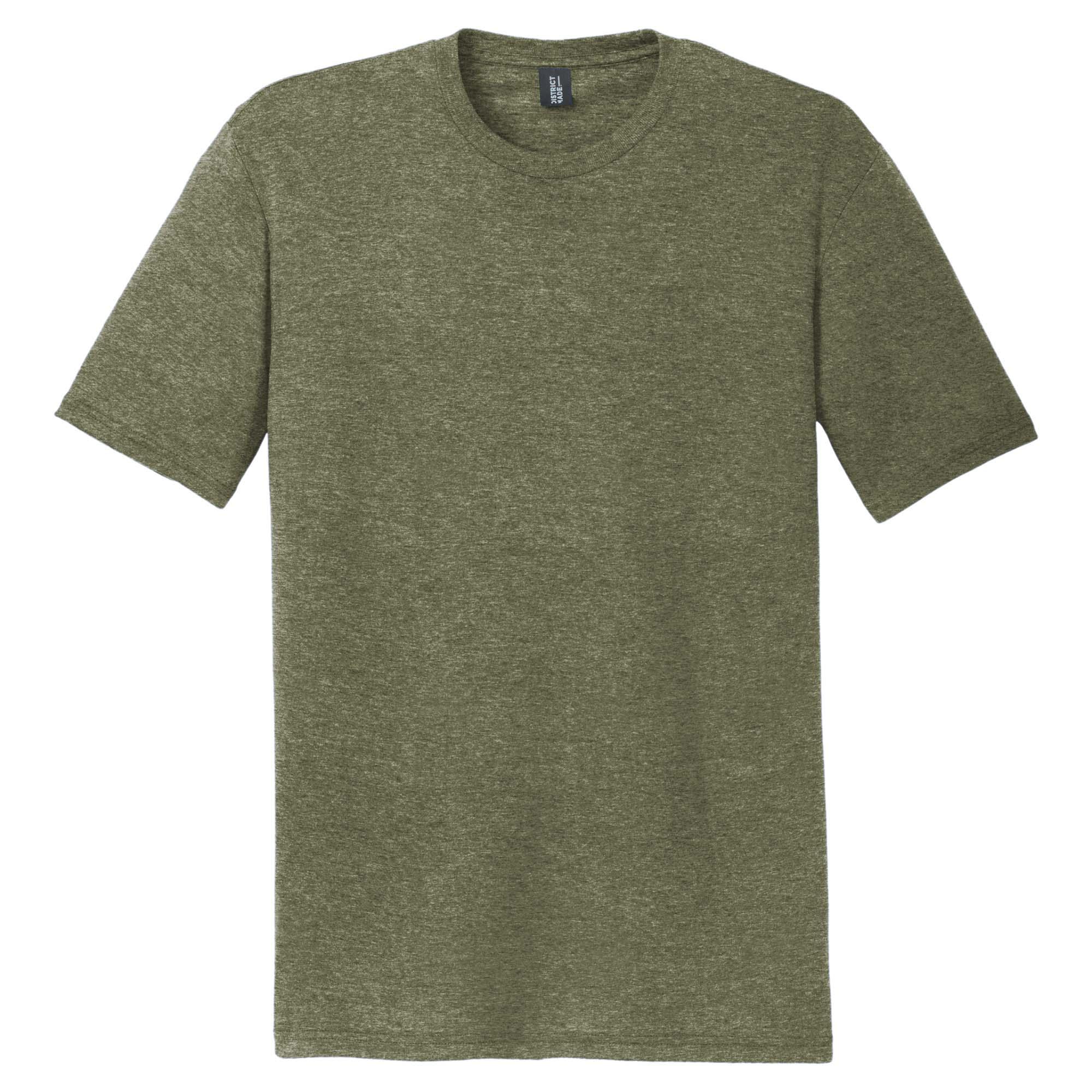 District DM130 Perfect Tri Crew Tee - Military Green Frost | Full Source