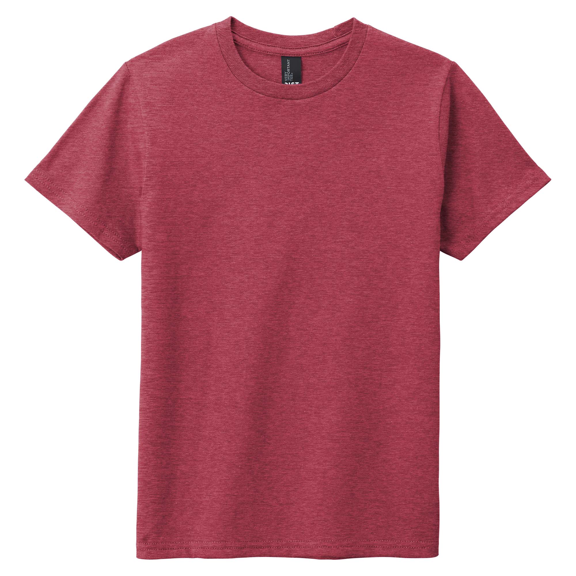 District DT6000Y Youth Very Important Tee - Heathered Cardinal | Full ...