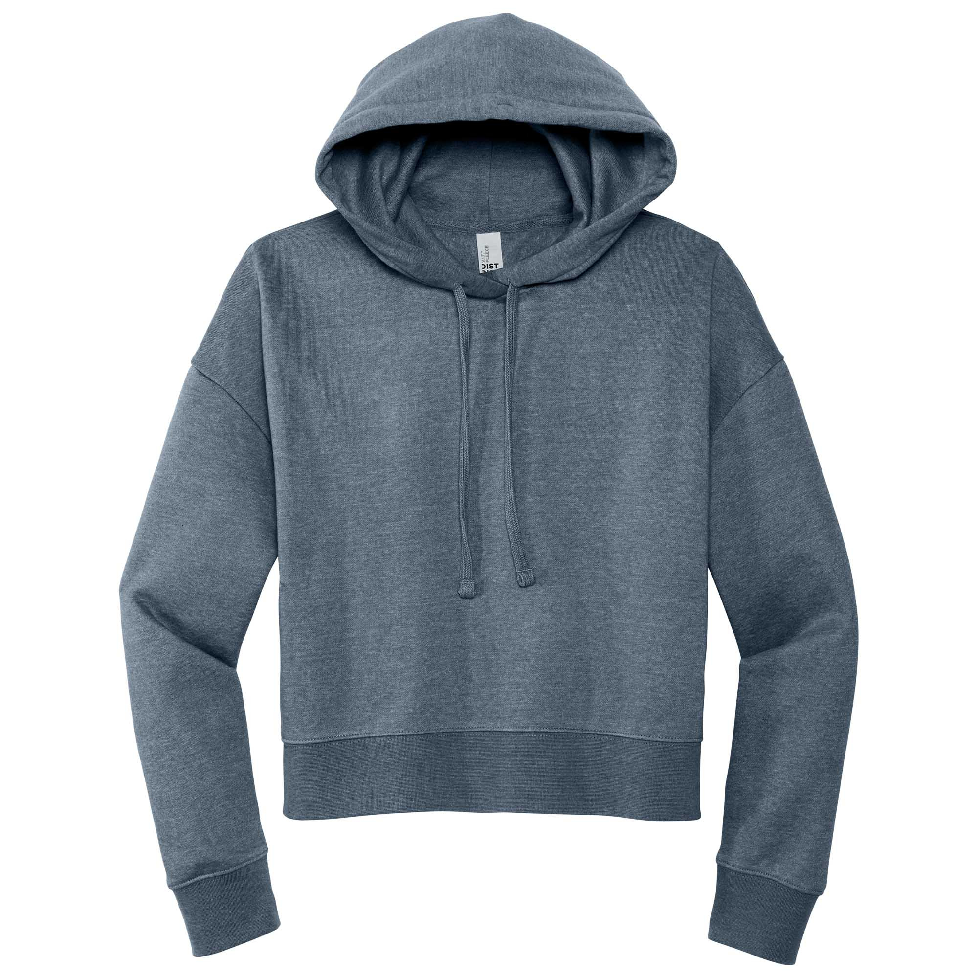District DT6101 Womens V.I.T. Fleece Hoodie - Flint Blue Heather | Full ...