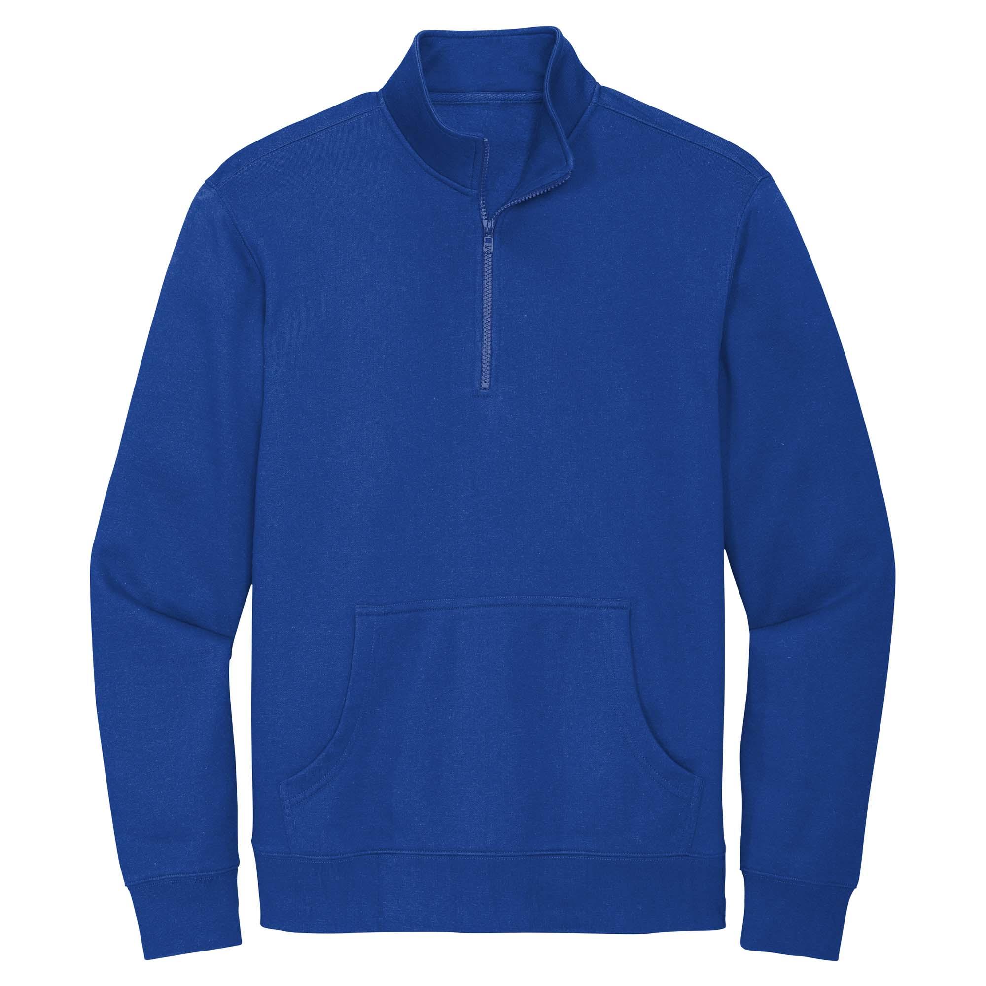 District DT6106 V.I.T. Fleece 1/4-Zip Pullover - Deep Royal | Full Source