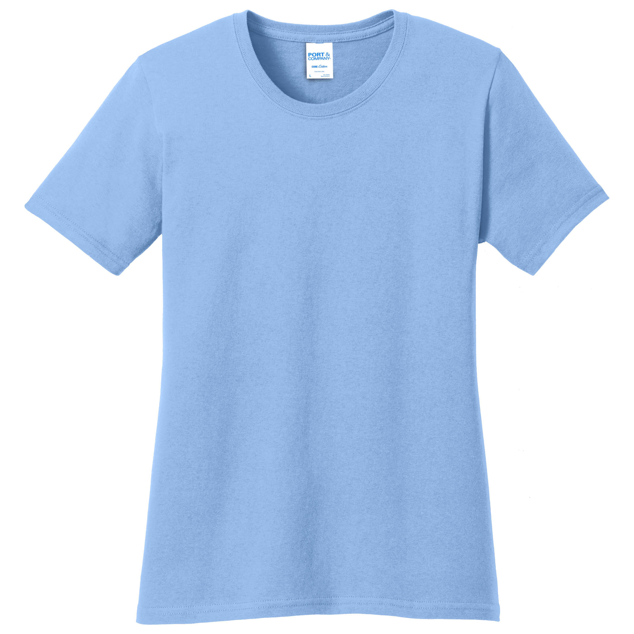 Port & Company LPC54 Ladies Core Cotton Tee - Light Blue | Full Source