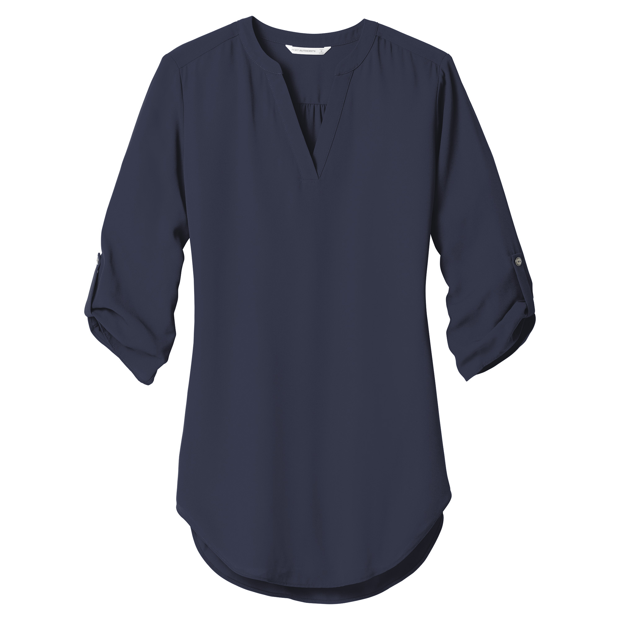 Port Authority LW701 Ladies 3/4-Sleeve Tunic Blouse - True Navy | Full ...