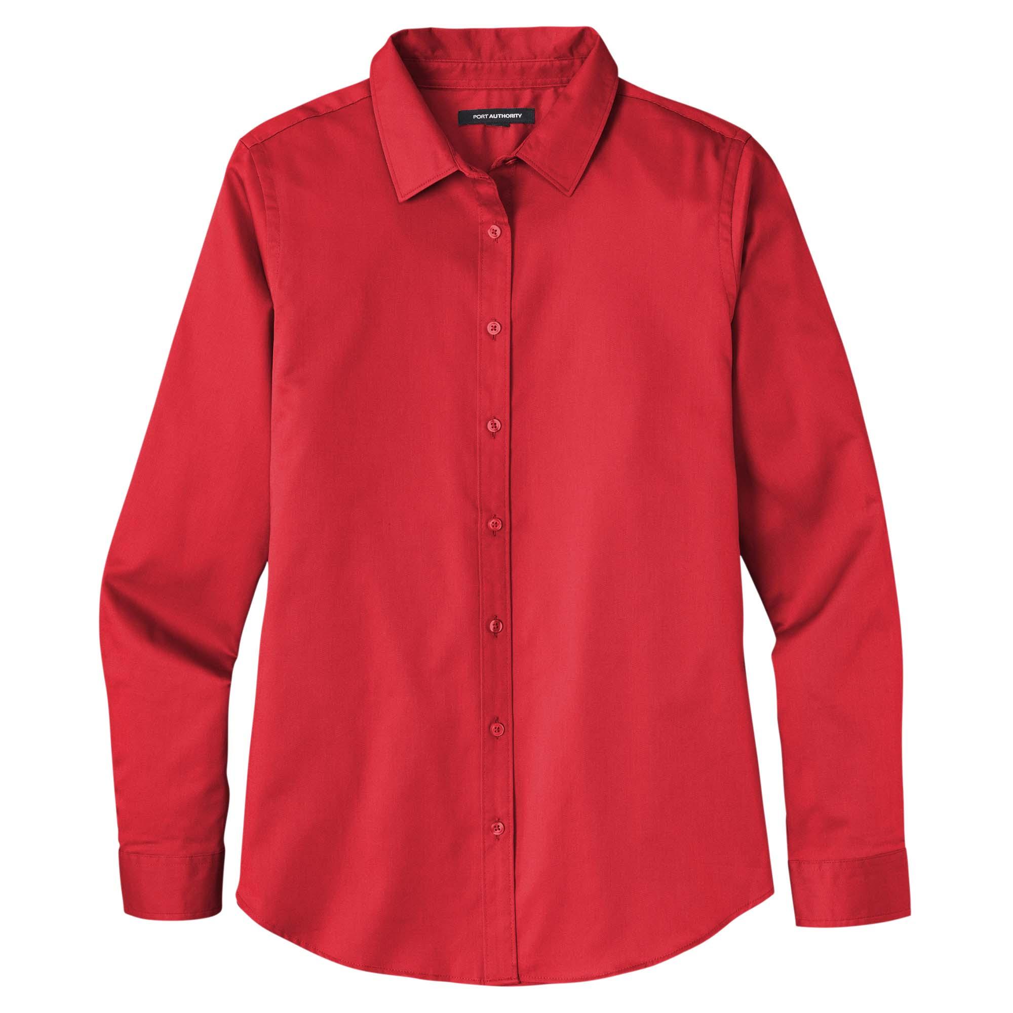 Port Authority LW808 Ladies Long Sleeve SuperPro React Twill Shirt ...