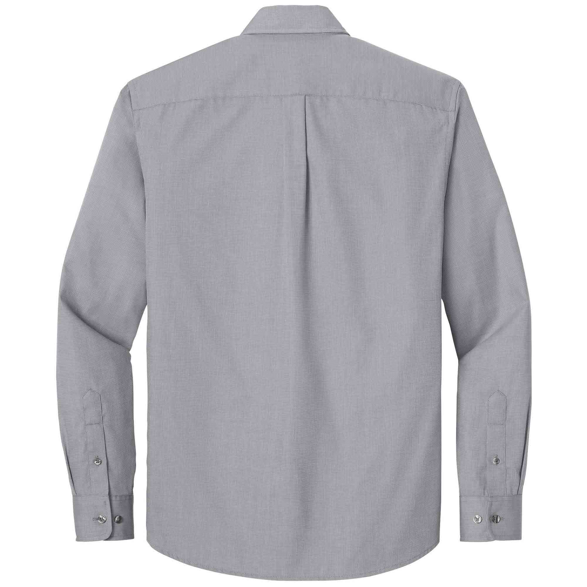 Port Authority W816 Long Sleeve Nailhead Easy Care Shirt - Gusty Gray ...