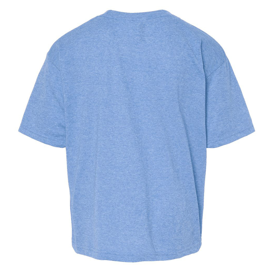 M&O 4850 Youth Gold Soft Touch T-Shirt - Light Blue Heather | Full Source