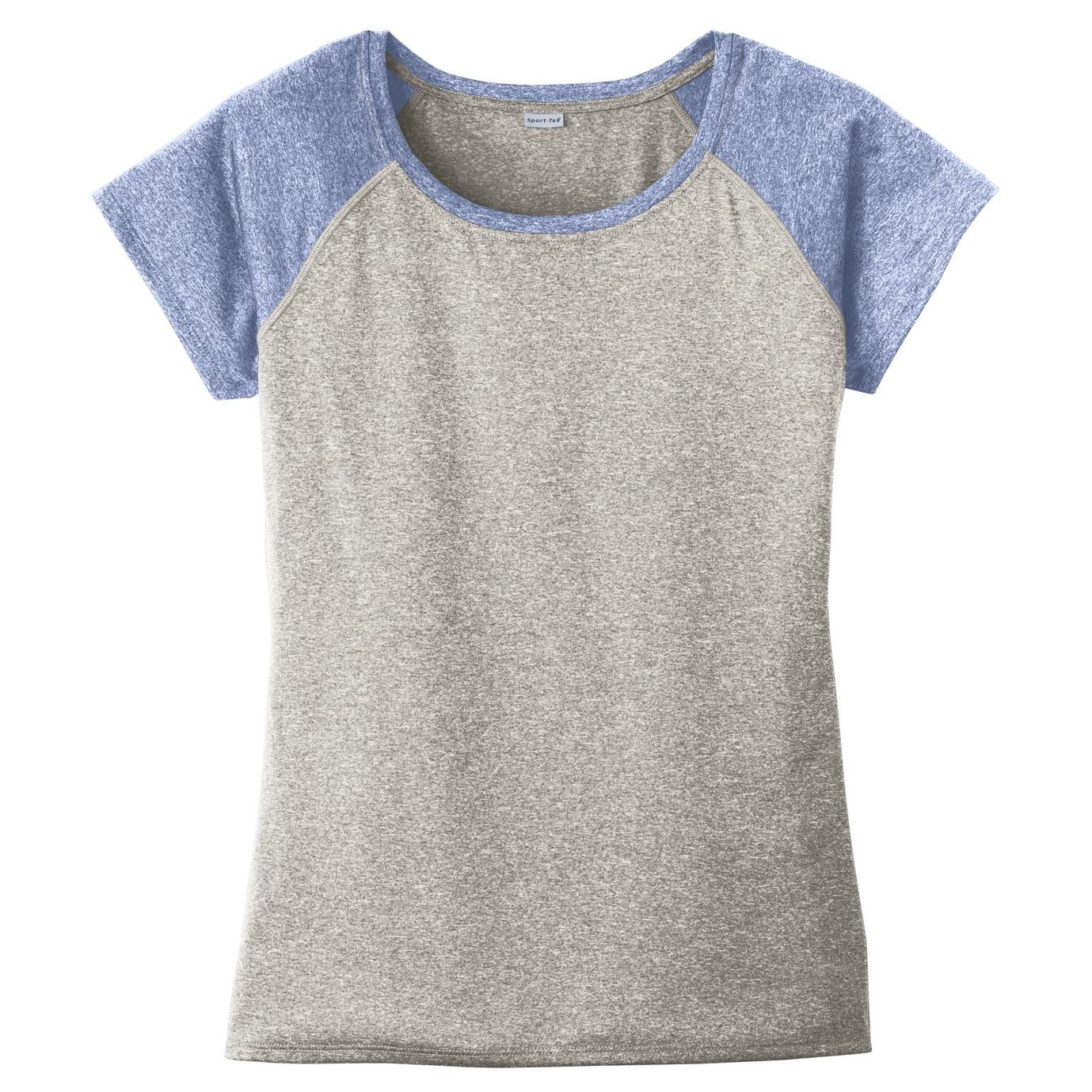 Sport-Tek LST362 Ladies Heather-On-Heather Contender Scoop Neck Tee ...