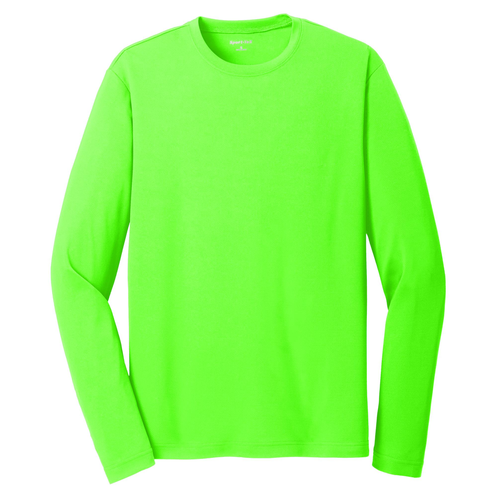 Sport-Tek ST340LS PosiCharge RacerMesh Long Sleeve Tee - Neon Green ...