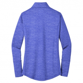 Sport-Tek LST855 Ladies Sport-Wick Stretch Reflective Heather 1/2-Zip ...