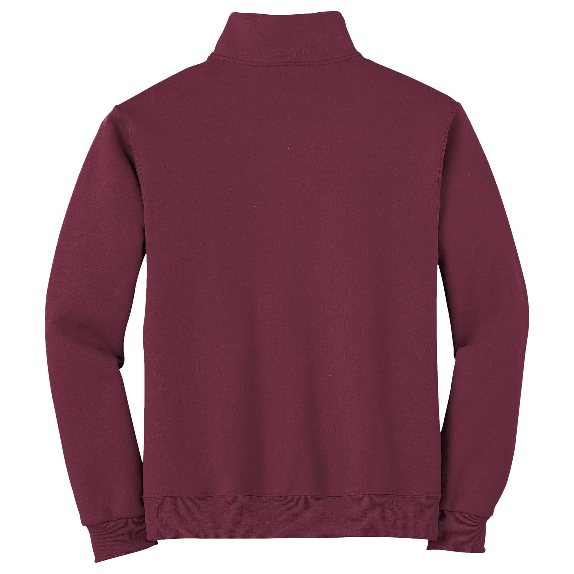 Jerzees 995M NuBlend 1/4-Zip Cadet Collar Sweatshirt - Maroon | Full Source