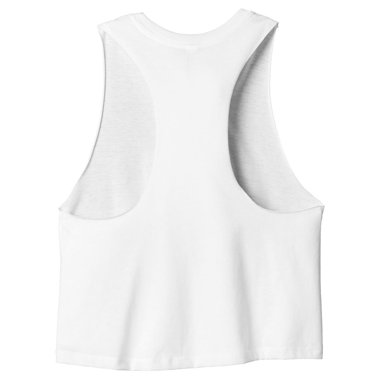 Bella + Canvas BC6682 Women's Racerback Cropped Tank - Solid White ...