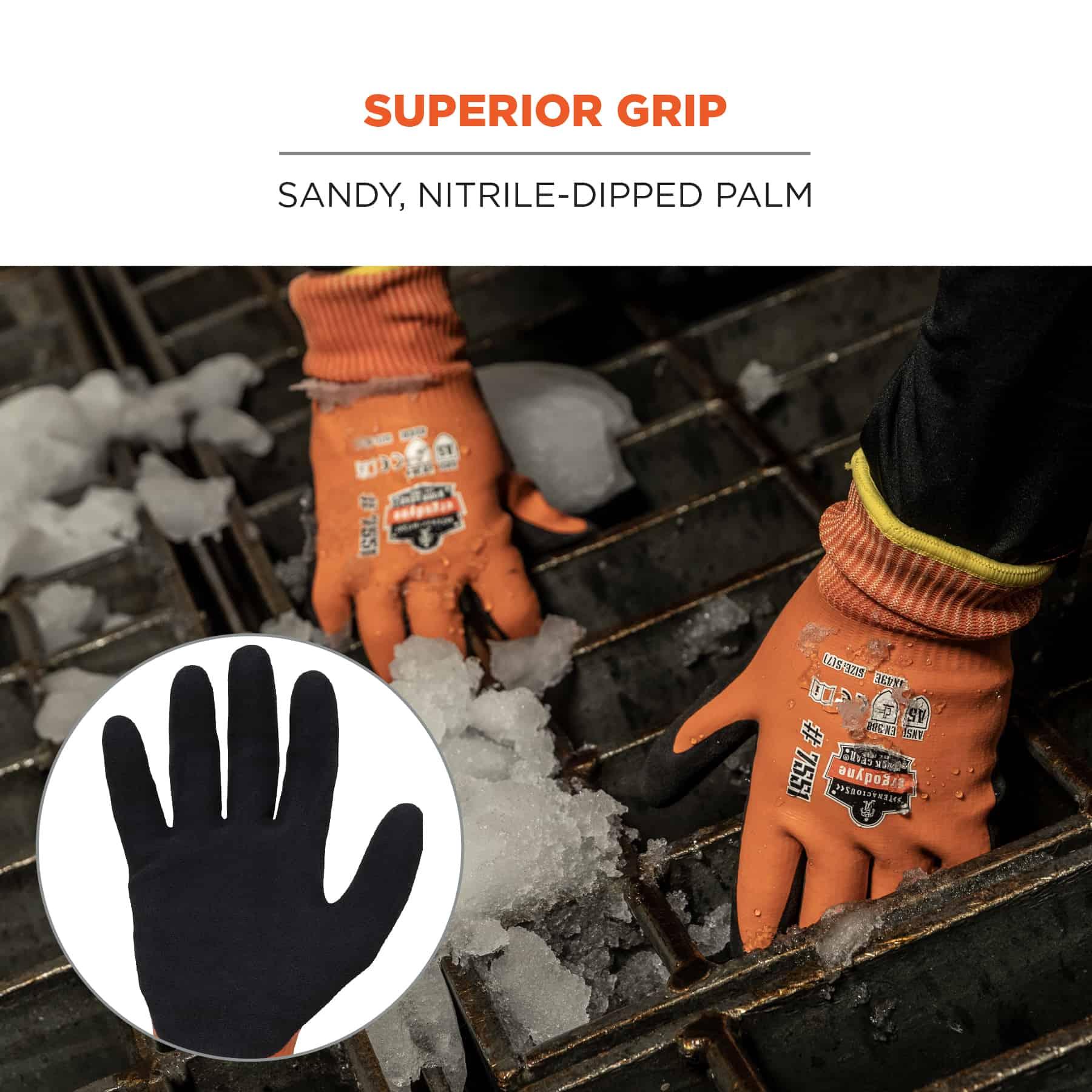 Ergodyne ProFlex 7551 Latex Coated Waterproof A5 Cut-Resistant Winter ...
